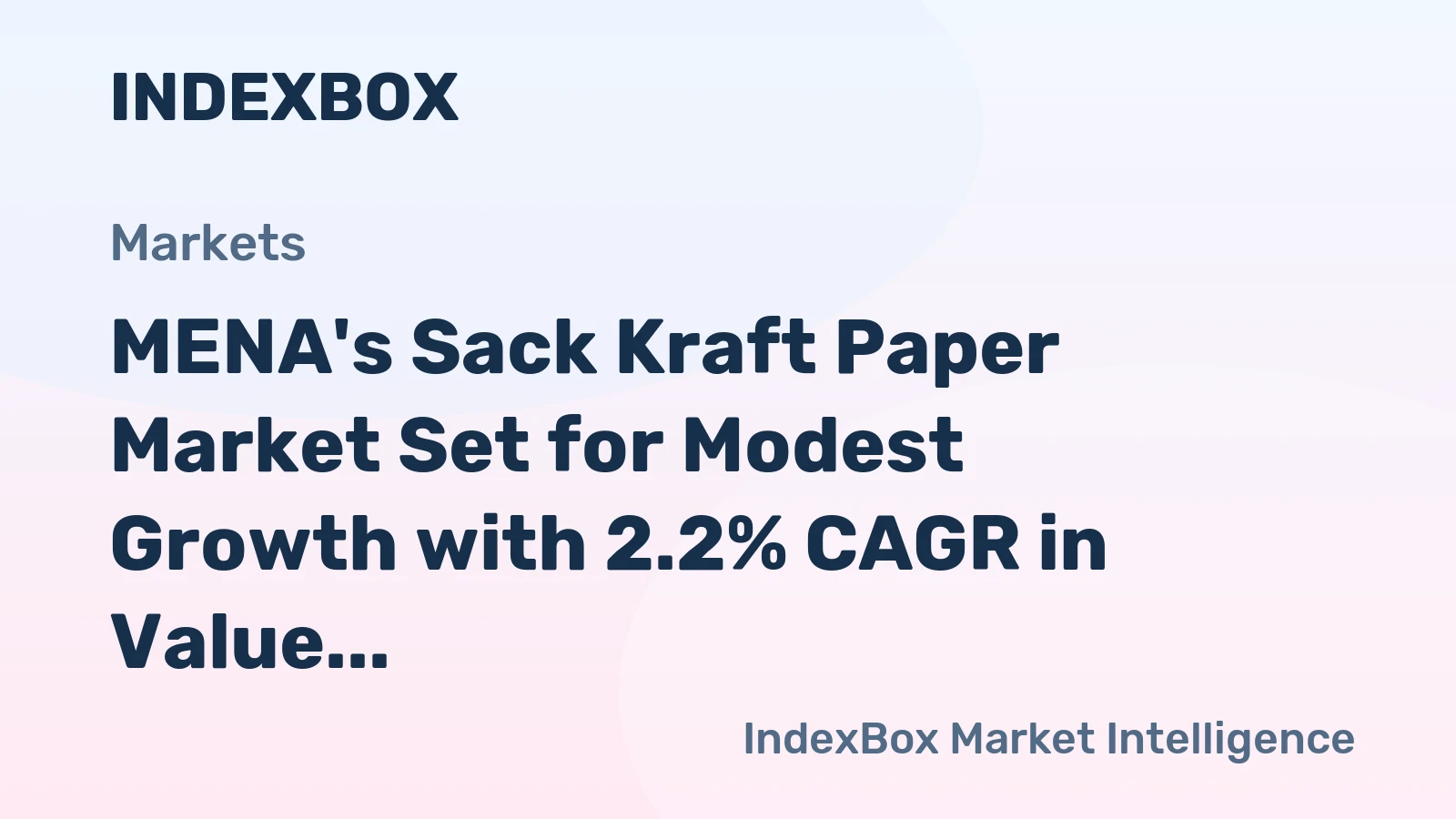 MENA's Sack Kraft Paper Market Set for Modest Growth with 2.2% CAGR in Value Through 2035