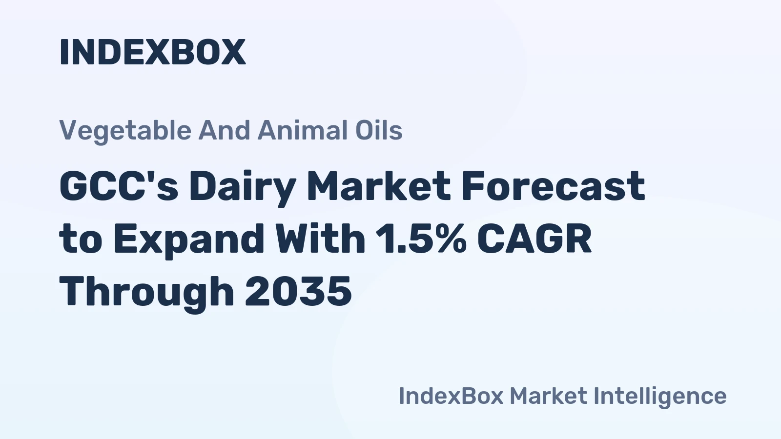 GCC's Dairy Market Forecast to Expand With 1.5% CAGR Through 2035