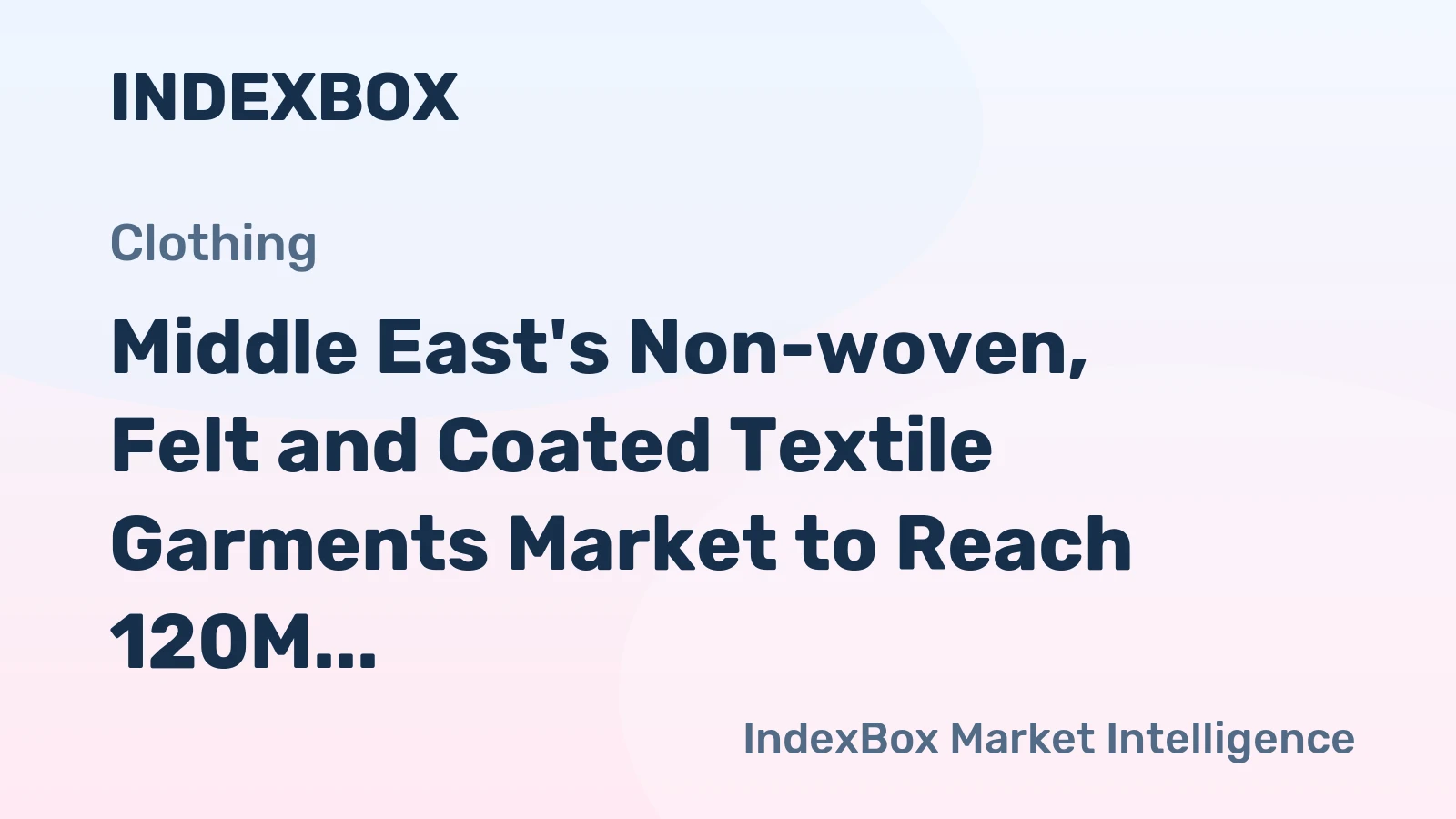 Middle East's Non-woven, Felt and Coated Textile Garments Market to Reach 120M Units and $11.6B by 2035, with +1.0% and +4.2% CAGR, Respectively