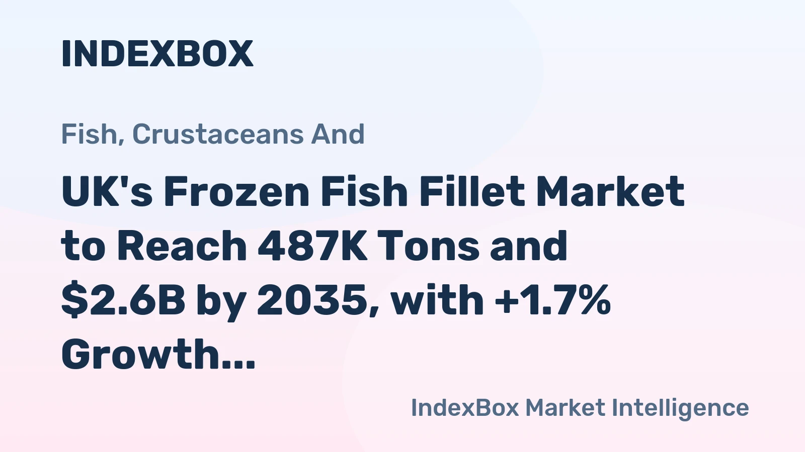 UK's Frozen Fish Fillet Market to Reach 487K Tons and $2.6B by 2035, with +1.7% Growth