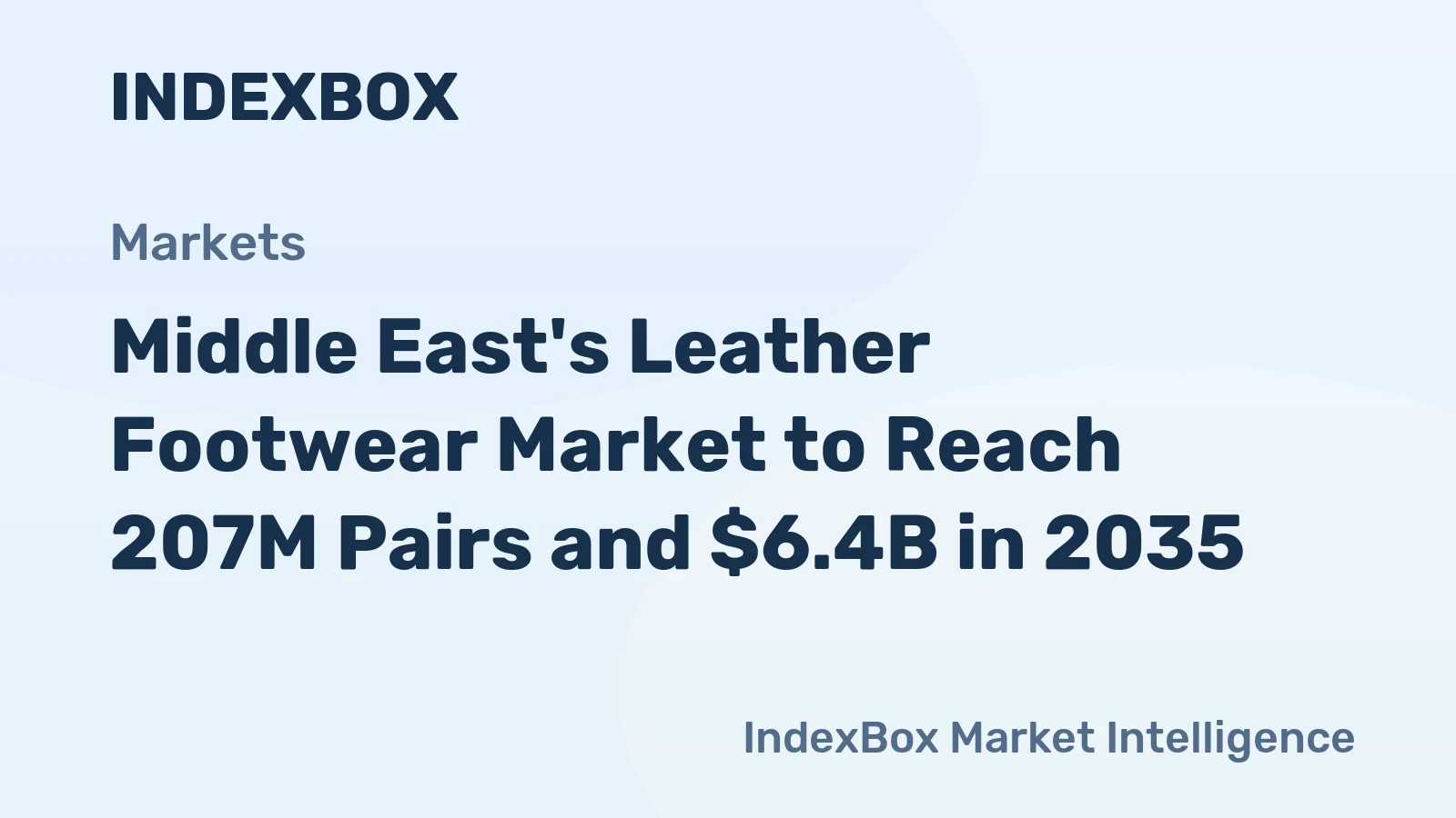 Middle East's Leather Footwear Market to Reach 207M Pairs and $6.4B in 2035