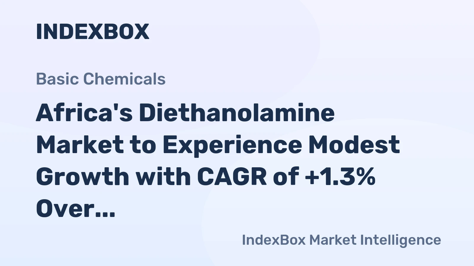 Africa's Diethanolamine Market to Experience Modest Growth with CAGR of +1.3% Over Next Decade
