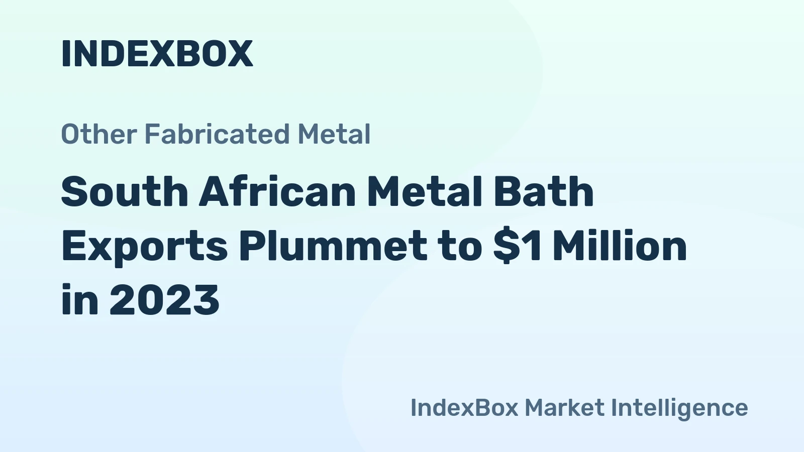 South African Metal Bath Exports Plummet to $1 Million in 2023
