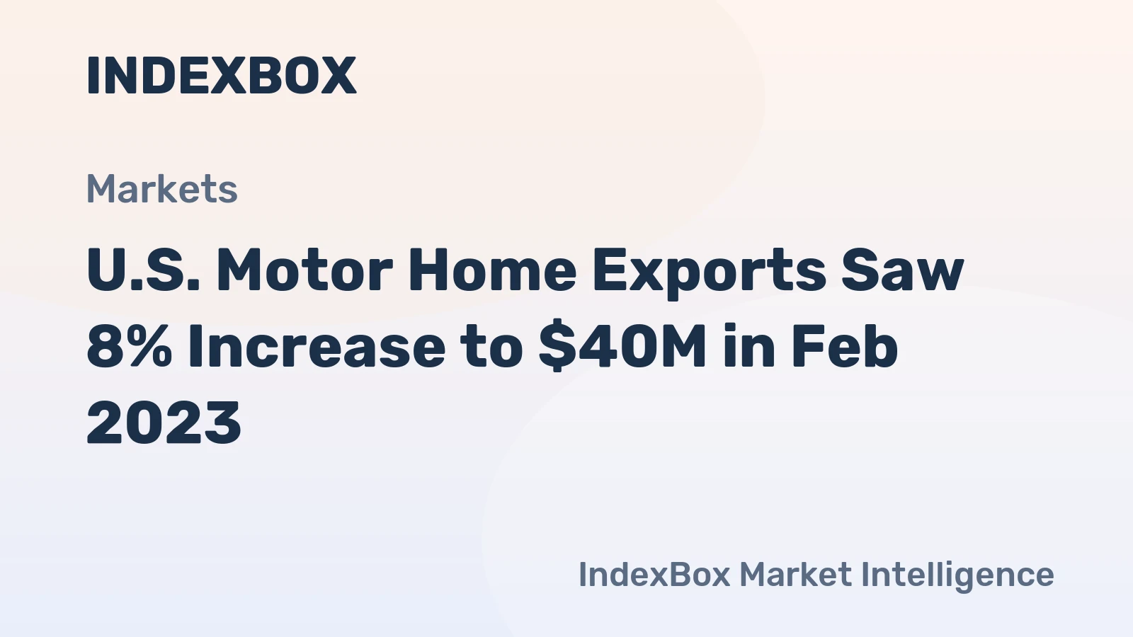 U.S. Motor Home Exports Saw 8% Increase to $40M in Feb 2023