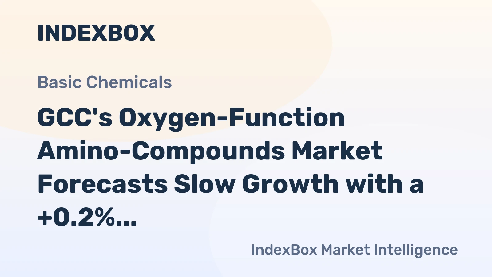 GCC's Oxygen-Function Amino-Compounds Market Forecasts Slow Growth with a +0.2% Volume CAGR to 2035