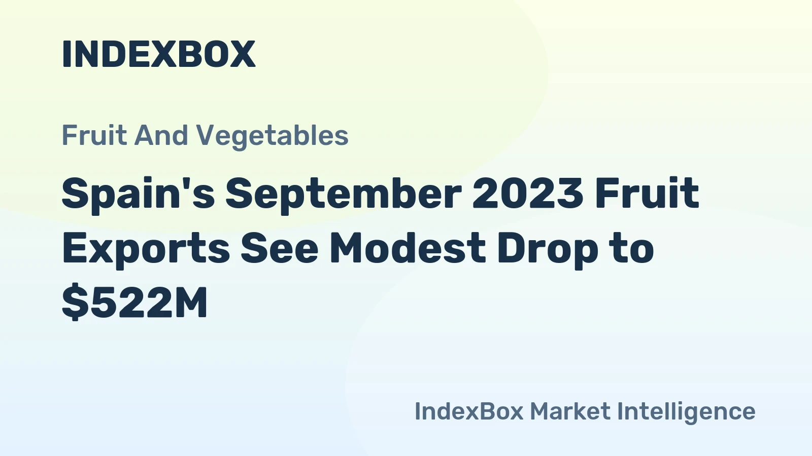 Spain's September 2023 Fruit Exports See Modest Drop to $522M