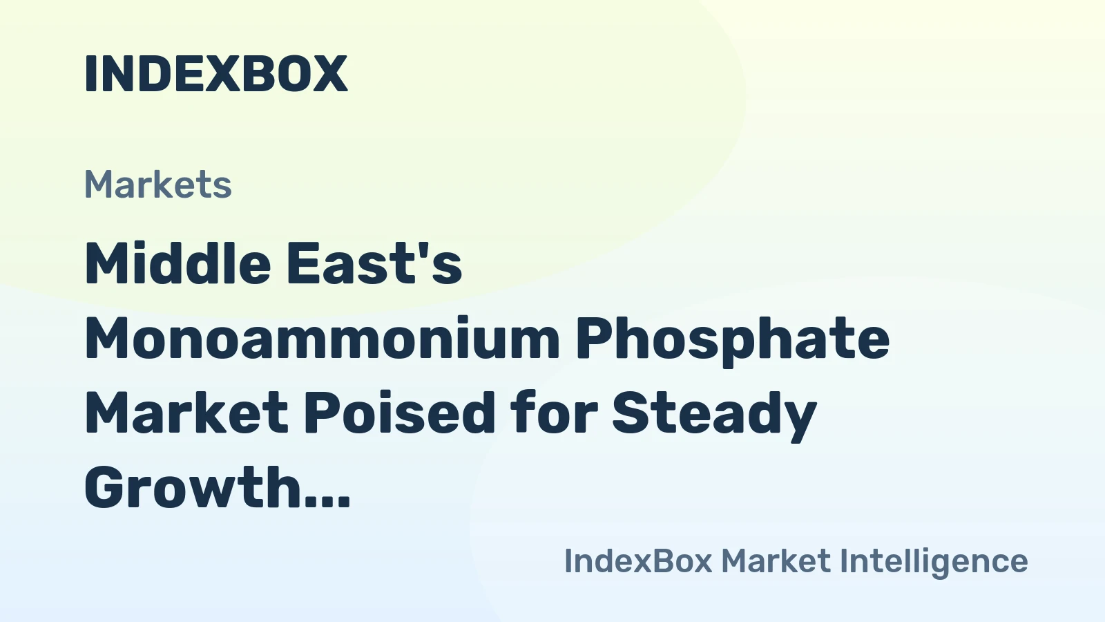 Middle East's Monoammonium Phosphate Market Poised for Steady Growth With 24% Value CAGR Through 2035