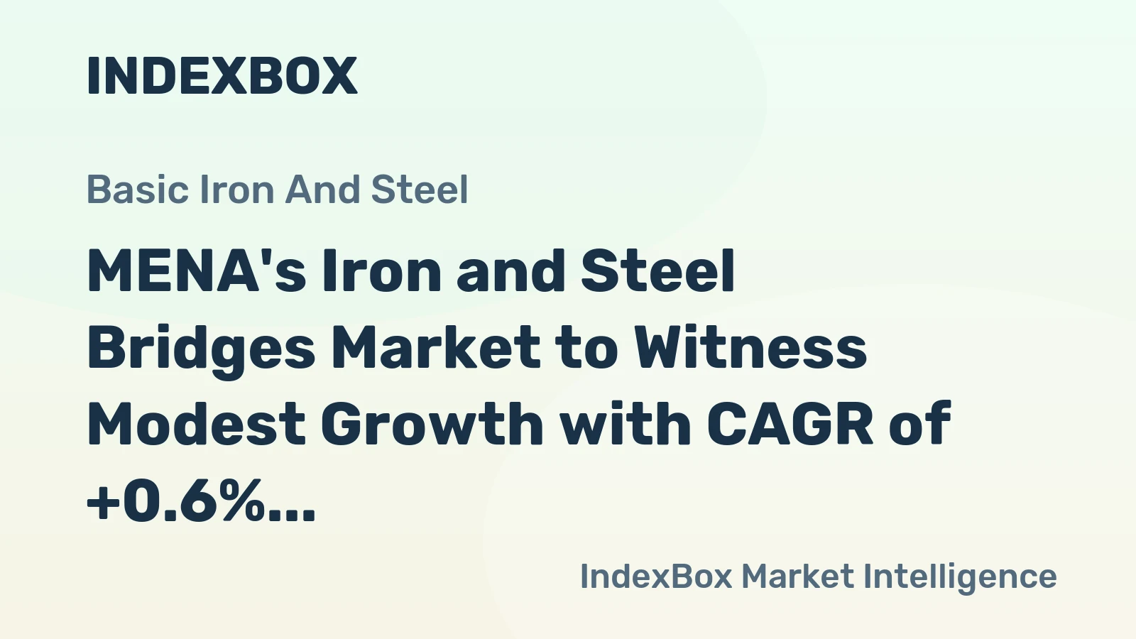 MENA's Iron and Steel Bridges Market to Witness Modest Growth with CAGR of +0.6% from 2024 to 2035