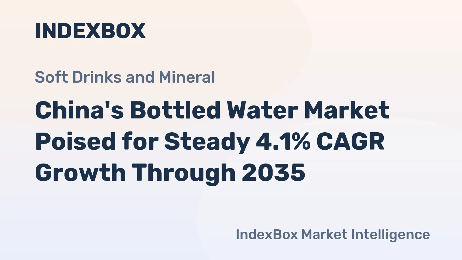 China's Bottled Water Market Poised for Steady 4.1% CAGR Growth Through 2035