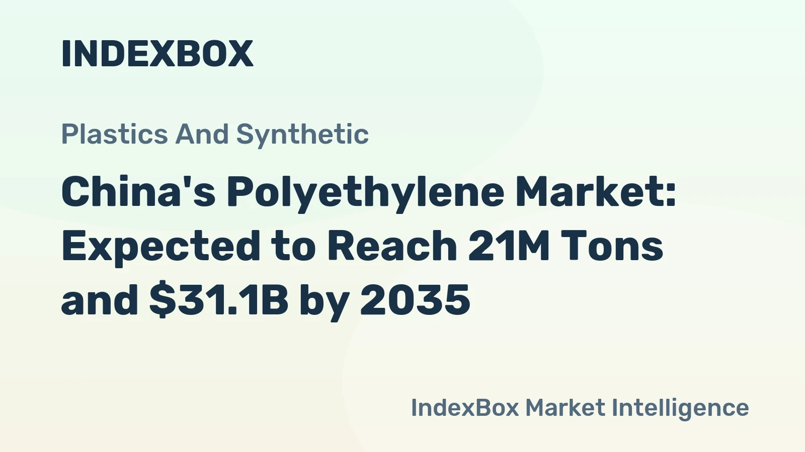China's Polyethylene Market: Expected to Reach 21M Tons and $31.1B by 2035