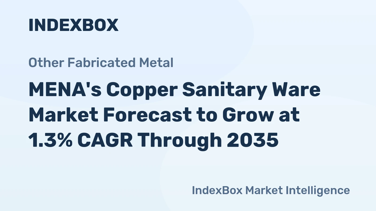 MENA's Copper Sanitary Ware Market Forecast to Grow at 1.3% CAGR Through 2035