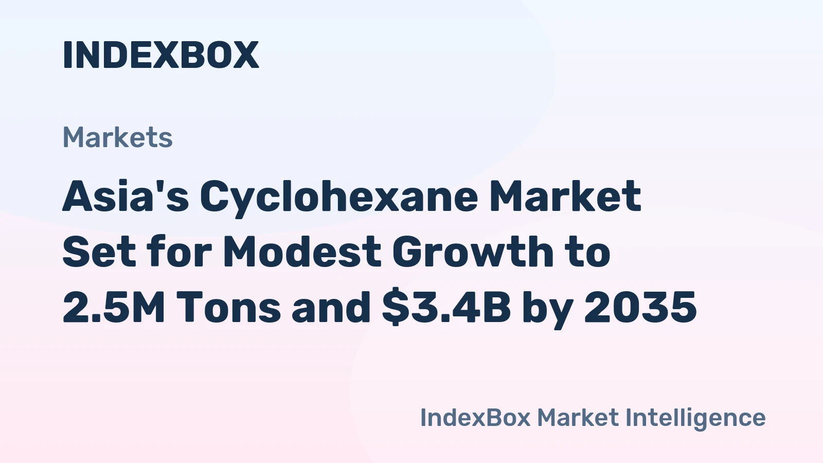Asia's Cyclohexane Market Set for Modest Growth to 2.5M Tons and $3.4B by 2035