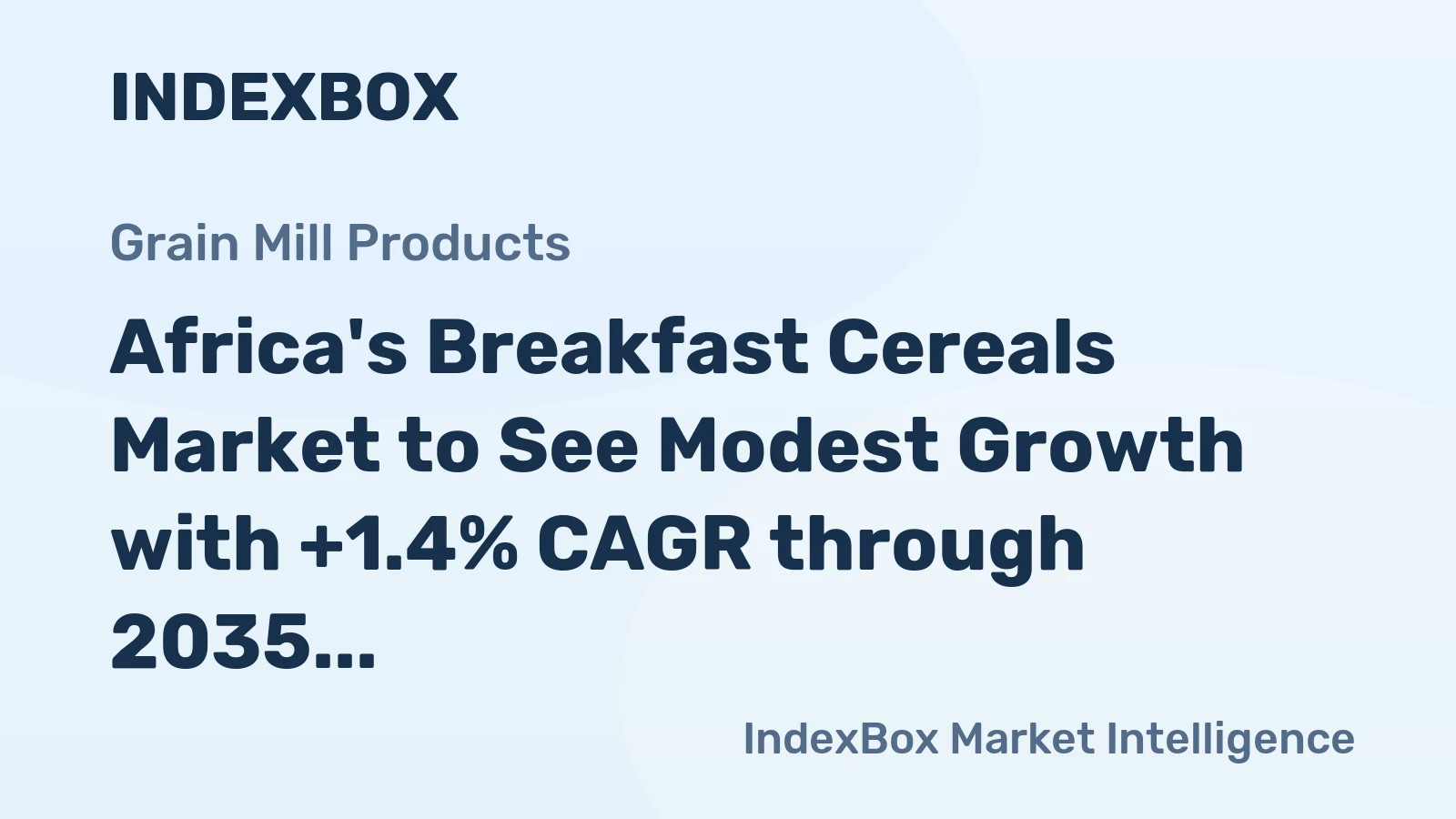 Africa's Breakfast Cereals Market to See Modest Growth with +1.4% CAGR through 2035