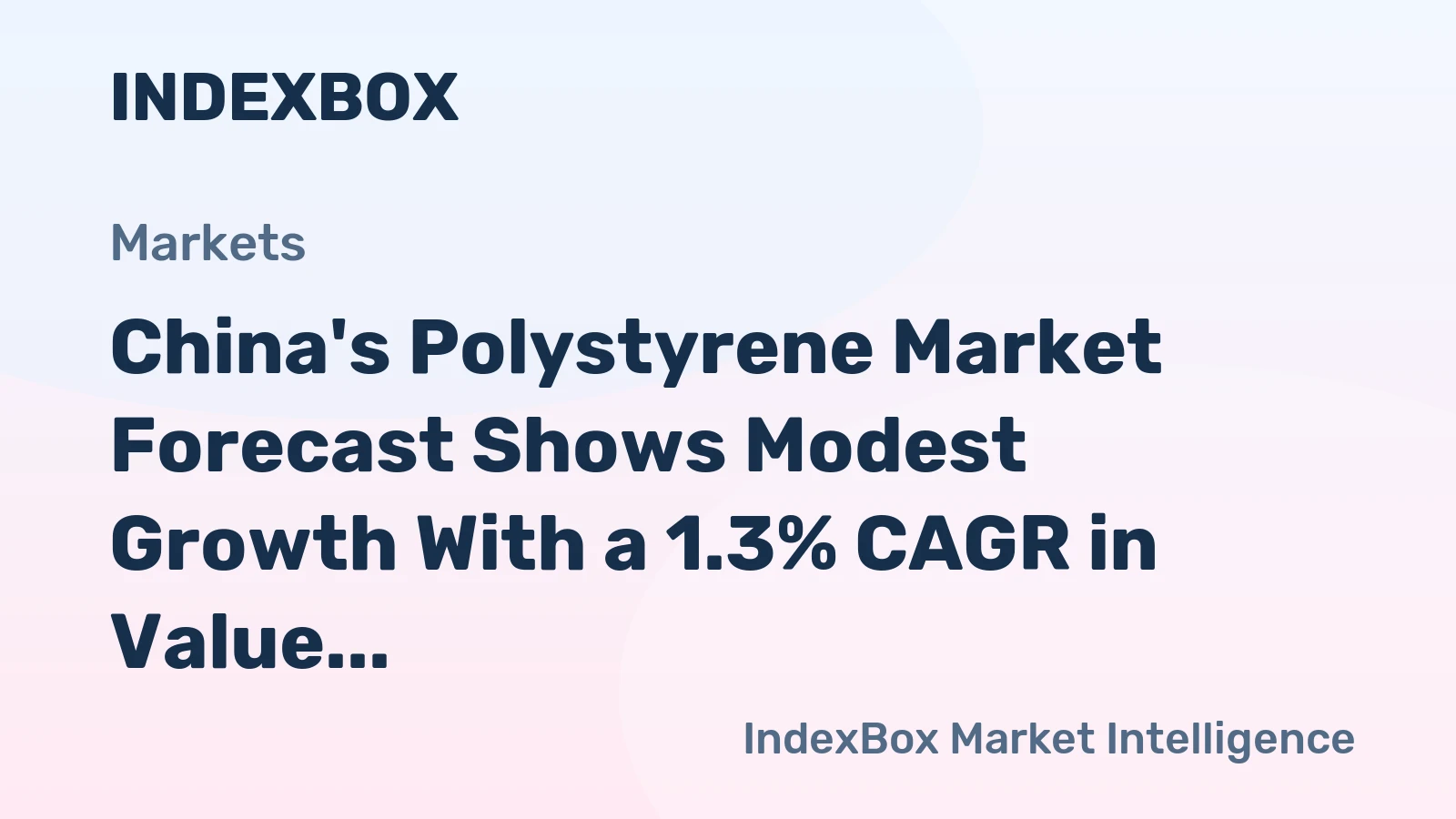 China's Polystyrene Market Forecast Shows Modest Growth With a 1.3% CAGR in Value Through 2035