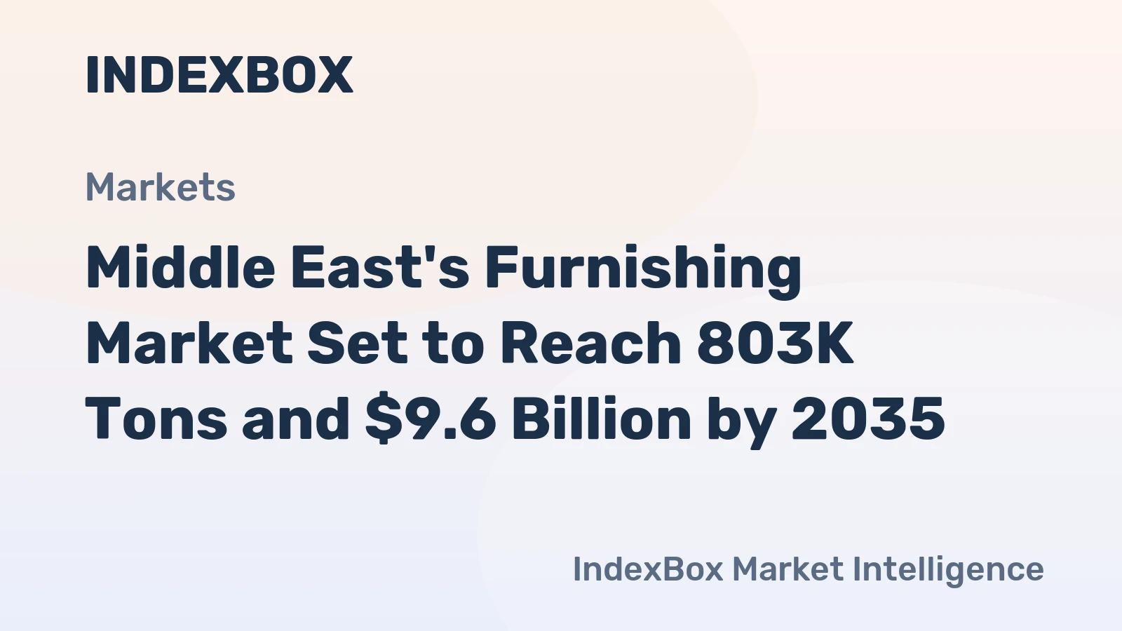 Middle East's Furnishing Market Set to Reach 803K Tons and $9.6 Billion by 2035