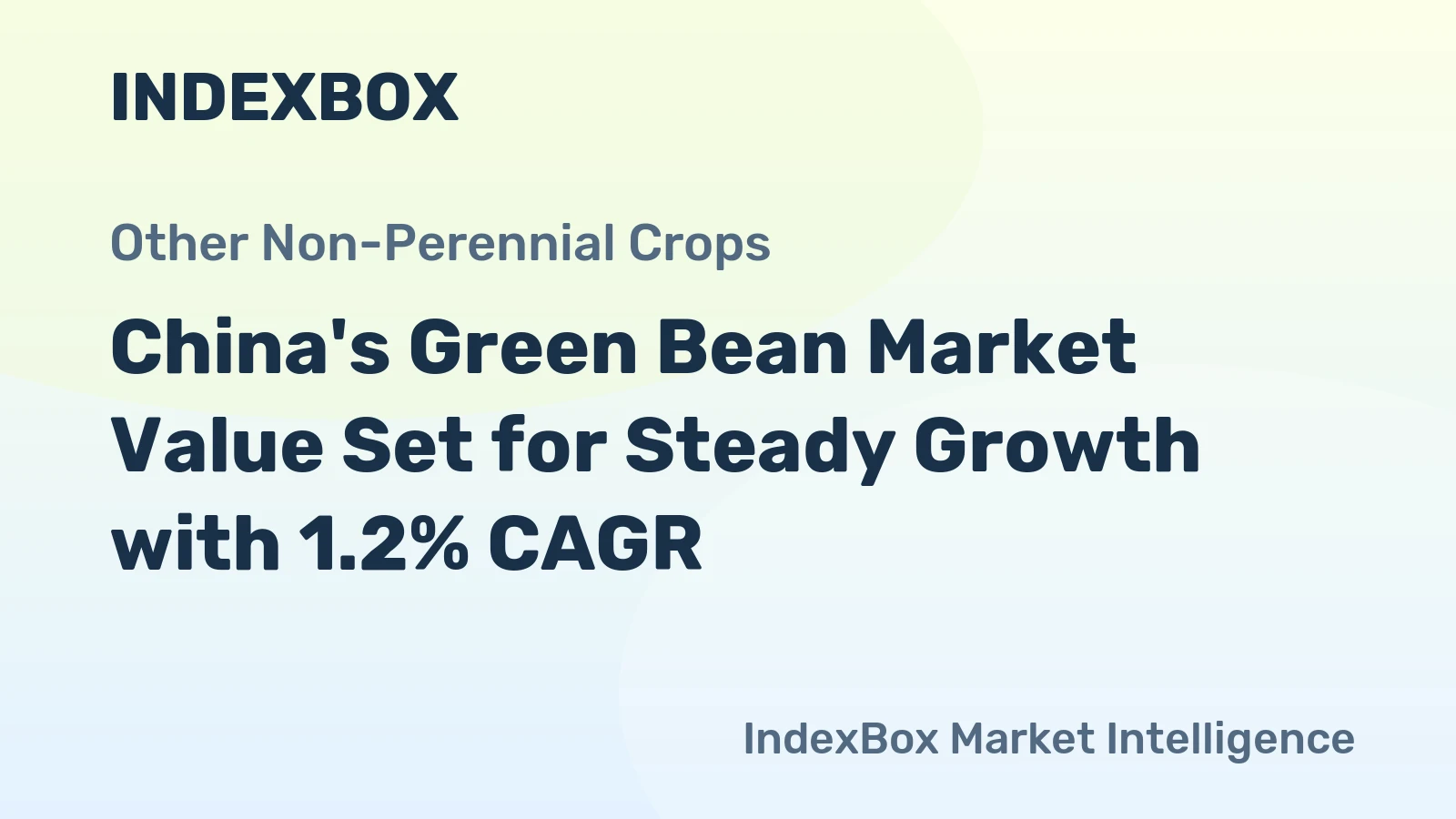 China's Green Bean Market Value Set for Steady Growth with 1.2% CAGR