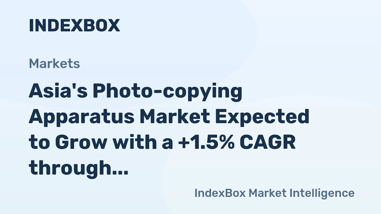 Asia's Photo-copying Apparatus Market Expected to Grow with a +1.5% CAGR through 2035