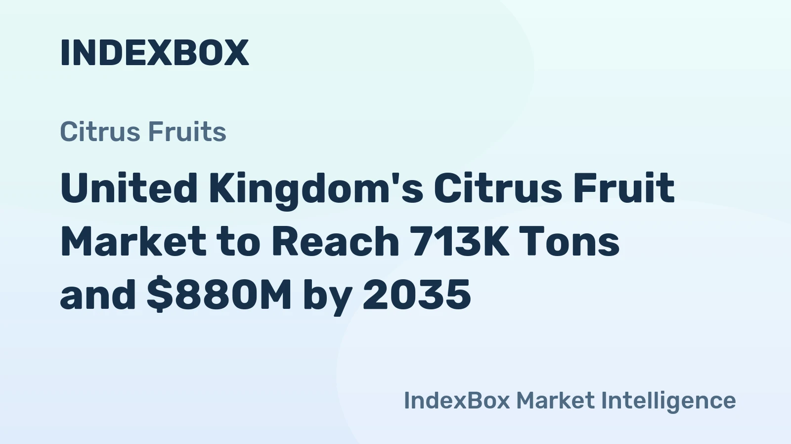 United Kingdom's Citrus Fruit Market to Reach 713K Tons and $880M by 2035