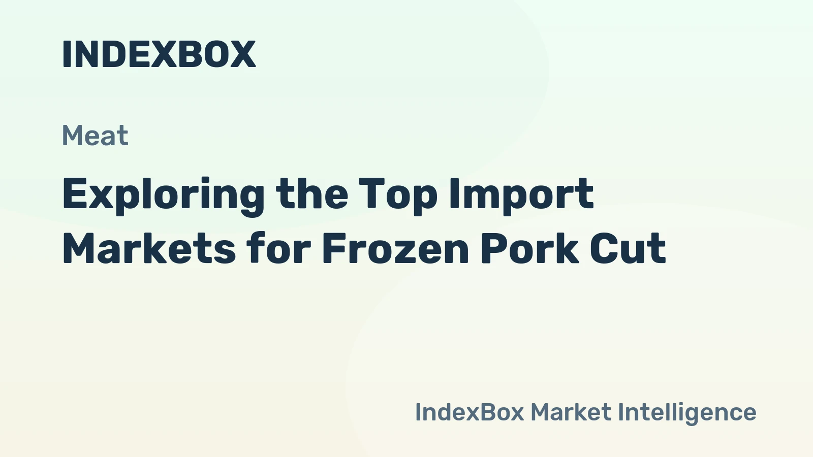 Exploring the Top Import Markets for Frozen Pork Cut