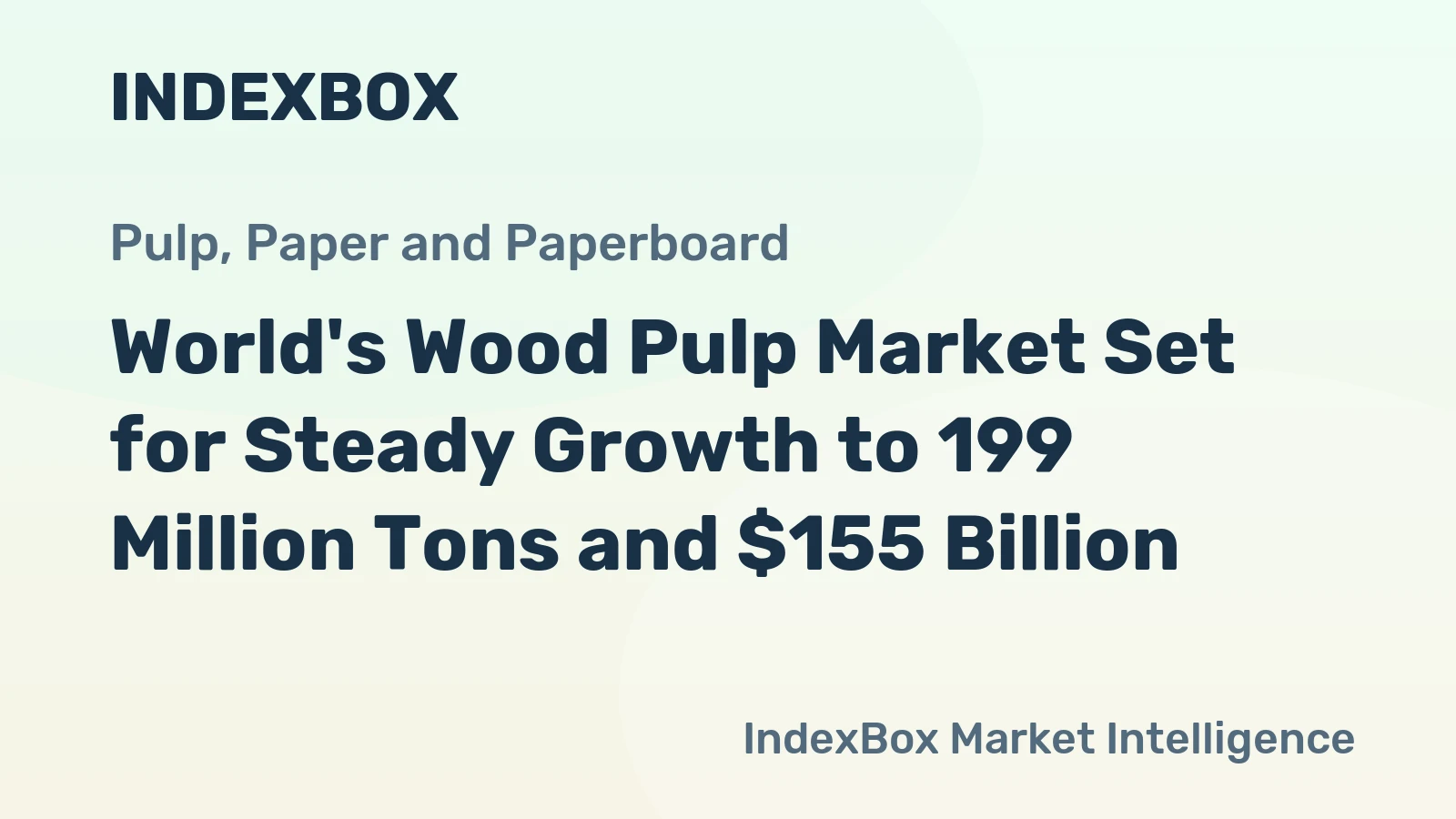 World's Wood Pulp Market Set for Steady Growth to 199 Million Tons and $155 Billion
