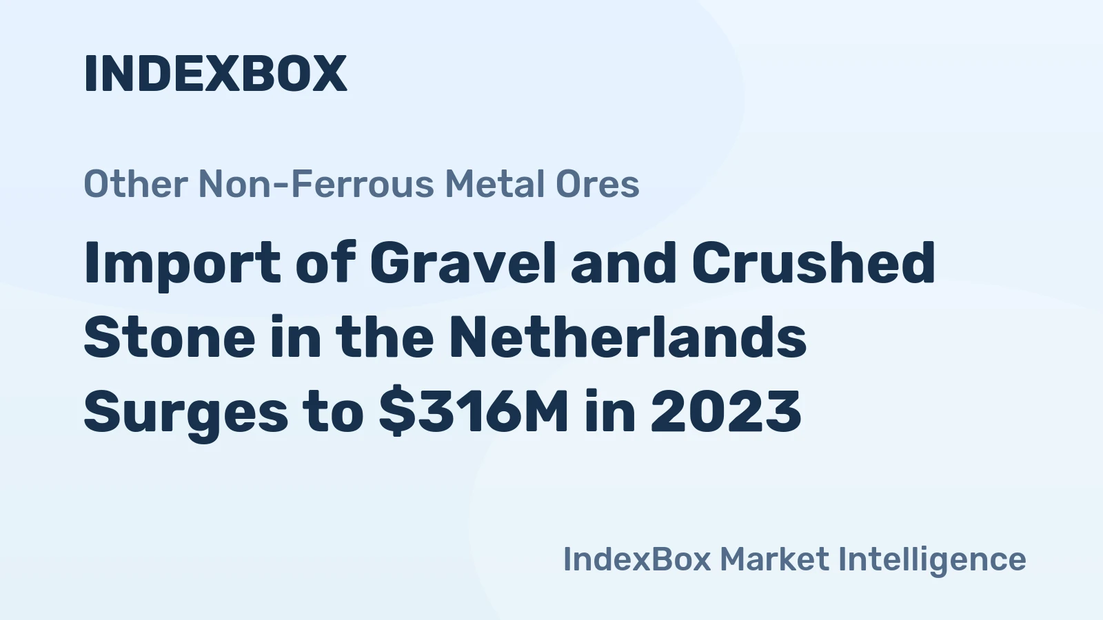 Import of Gravel and Crushed Stone in the Netherlands Surges to $316M in 2023
