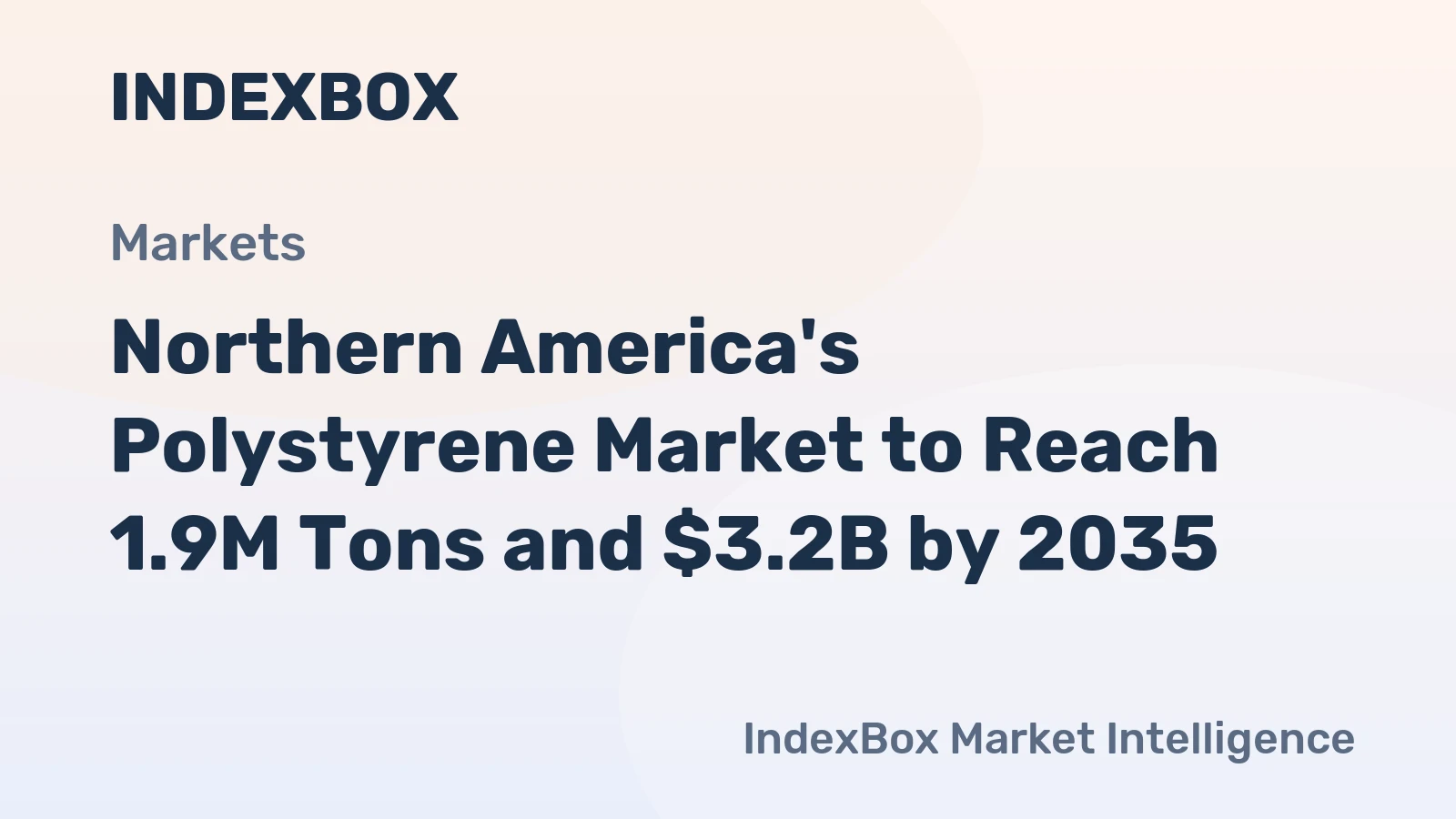 Northern America's Polystyrene Market to Reach 1.9M Tons and $3.2B by 2035
