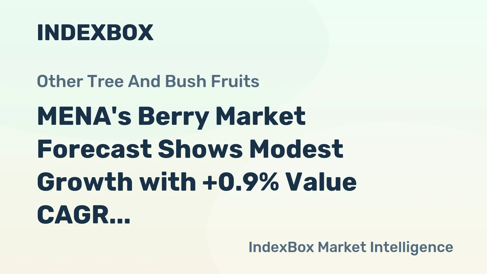 MENA's Berry Market Forecast Shows Modest Growth with +0.9% Value CAGR Through 2035