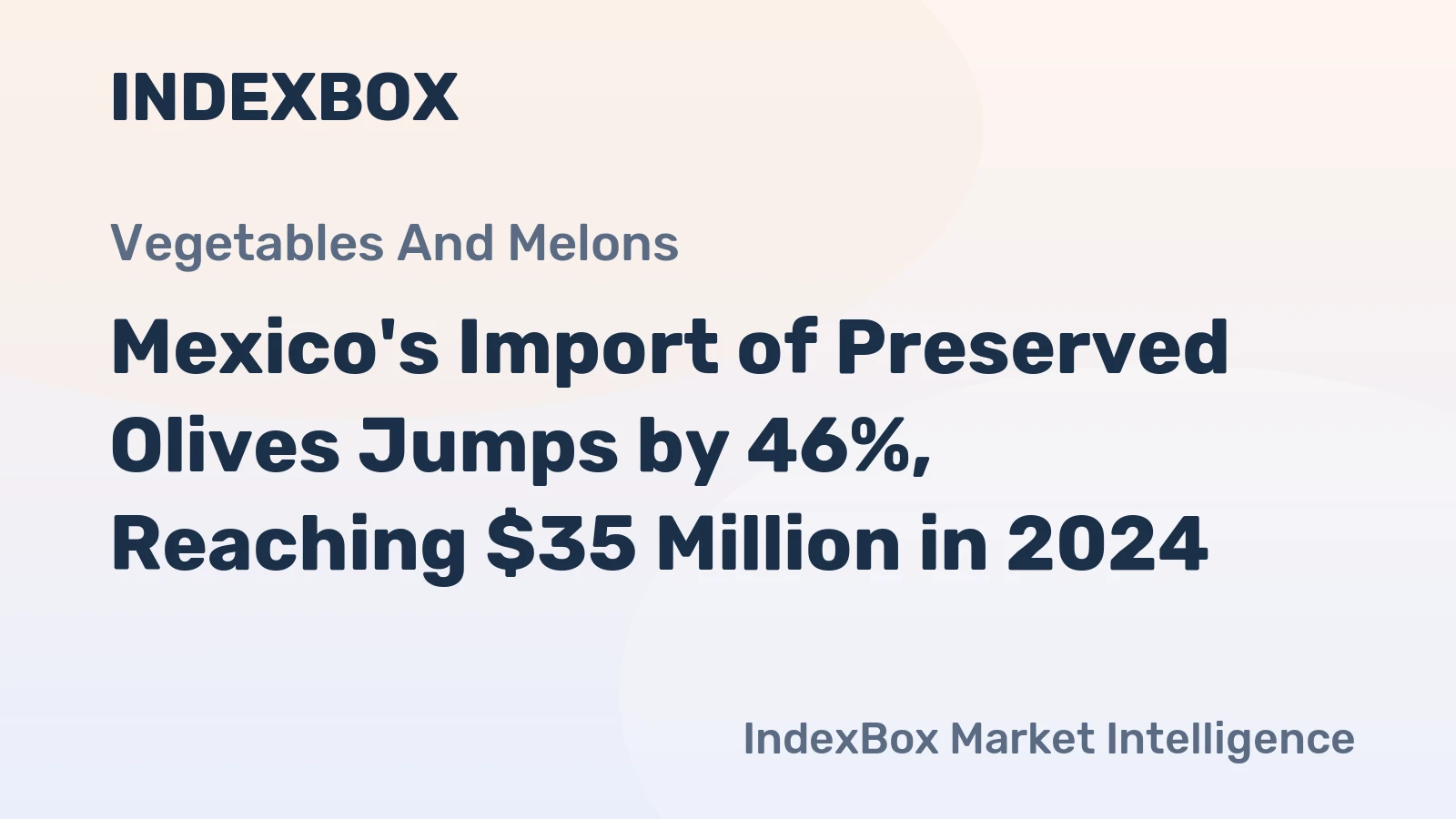 Mexico's Import of Preserved Olives Jumps by 46%, Reaching $35 Million in 2024
