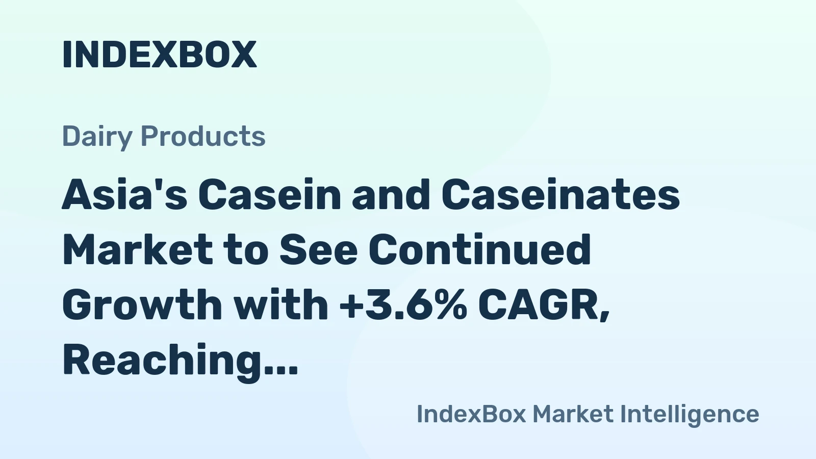 Asia's Casein and Caseinates Market to See Continued Growth with +3.6% CAGR, Reaching $5.3B by 2035