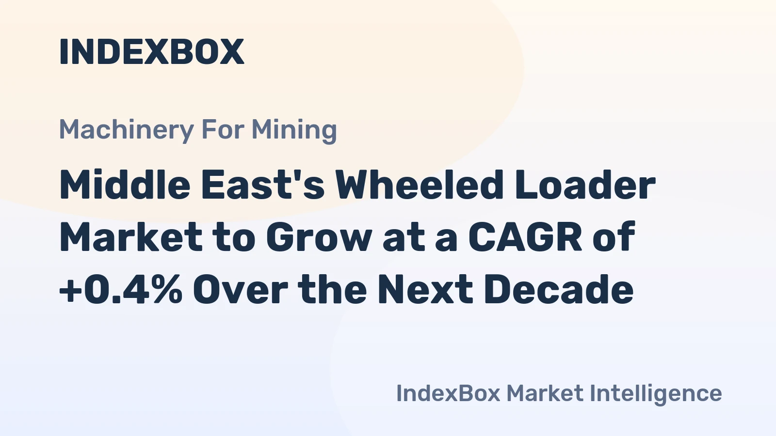 Middle East's Wheeled Loader Market to Grow at a CAGR of +0.4% Over the Next Decade