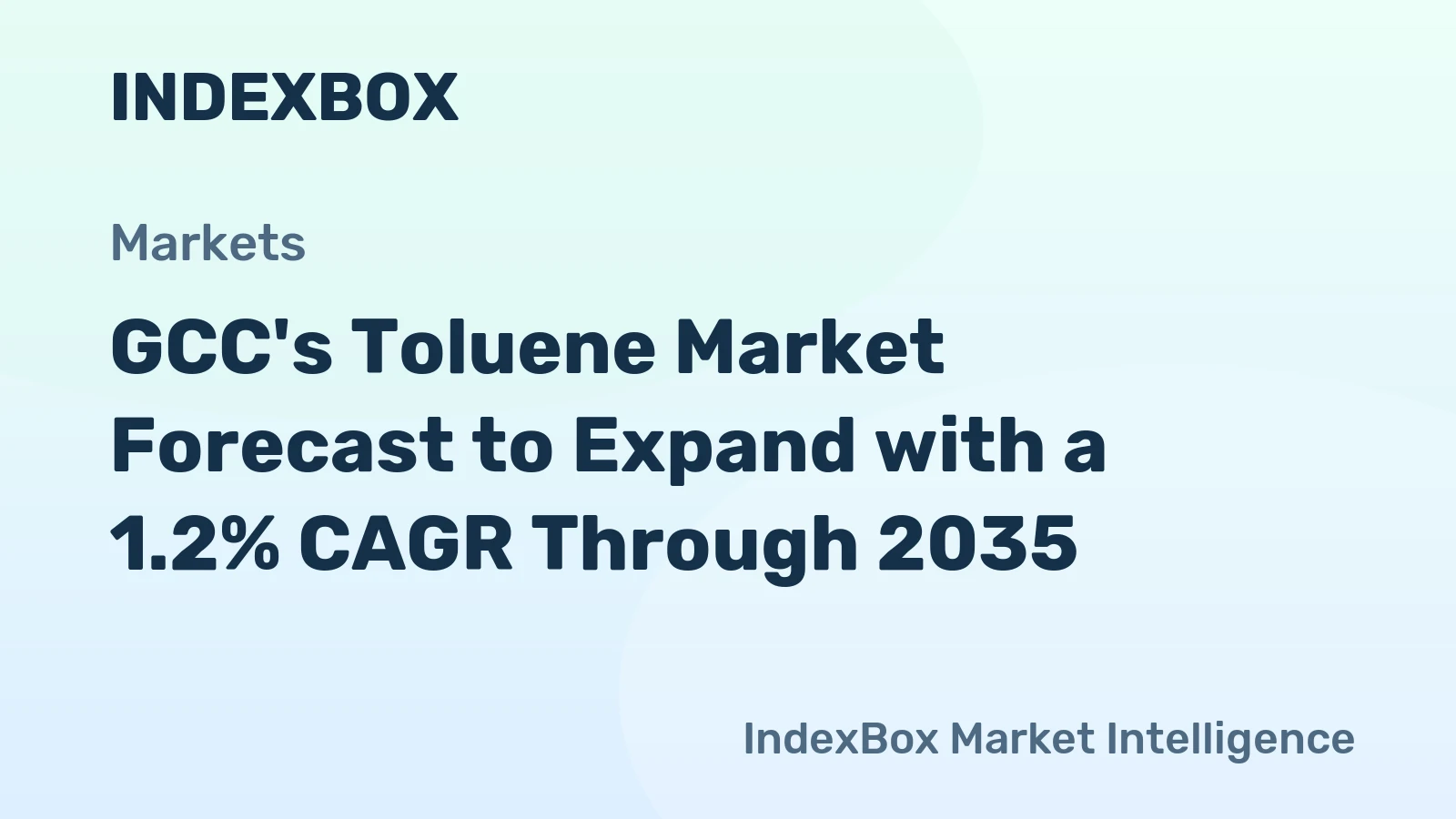 GCC's Toluene Market Forecast to Expand with a 1.2% CAGR Through 2035