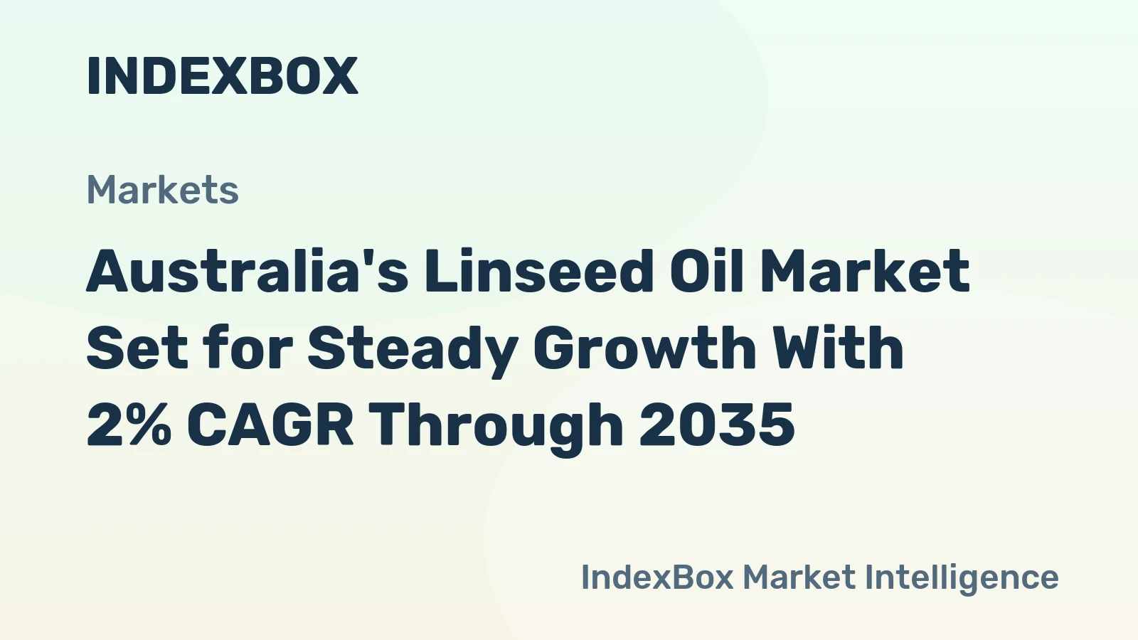 Australia's Linseed Oil Market Set for Steady Growth With 2% CAGR Through 2035