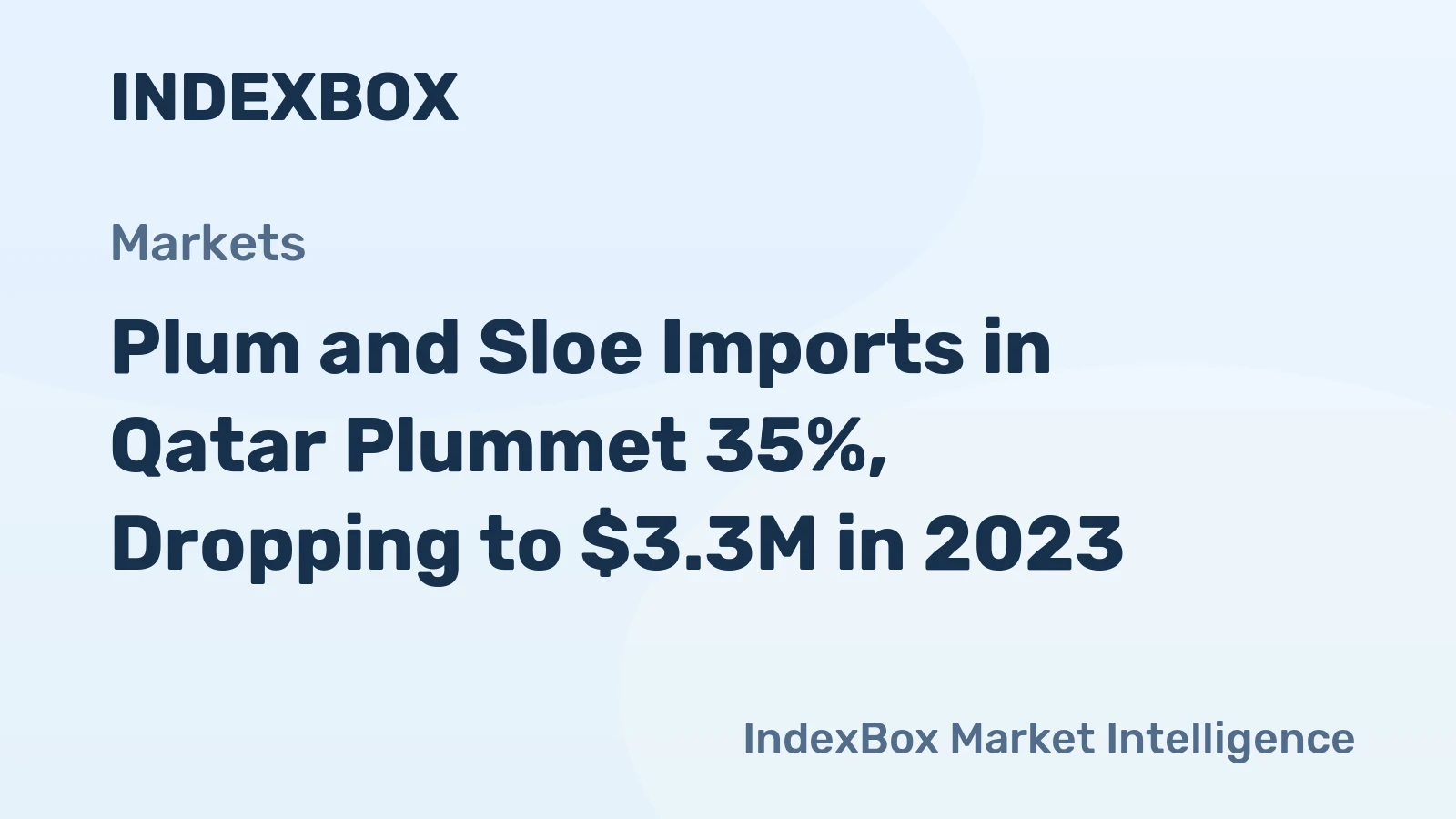Plum and Sloe Imports in Qatar Plummet 35%, Dropping to $3.3M in 2023