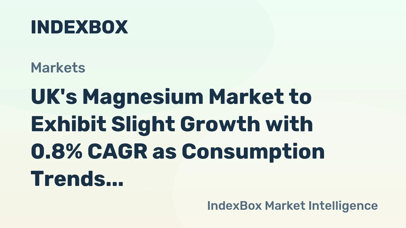UK's Magnesium Market to Exhibit Slight Growth with 0.8% CAGR as Consumption Trends Upward