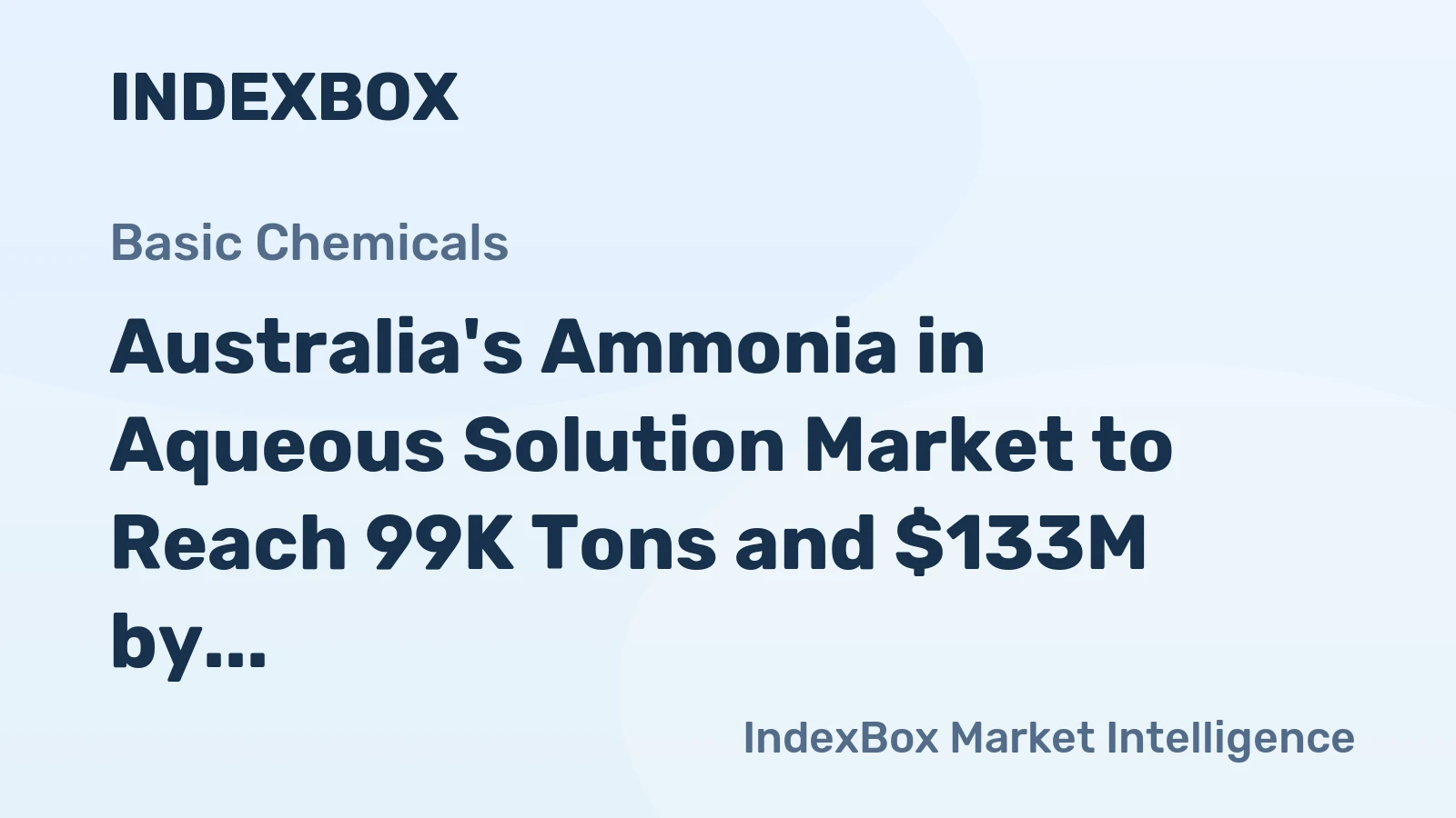 Australia's Ammonia in Aqueous Solution Market to Reach 99K Tons and $133M by 2035