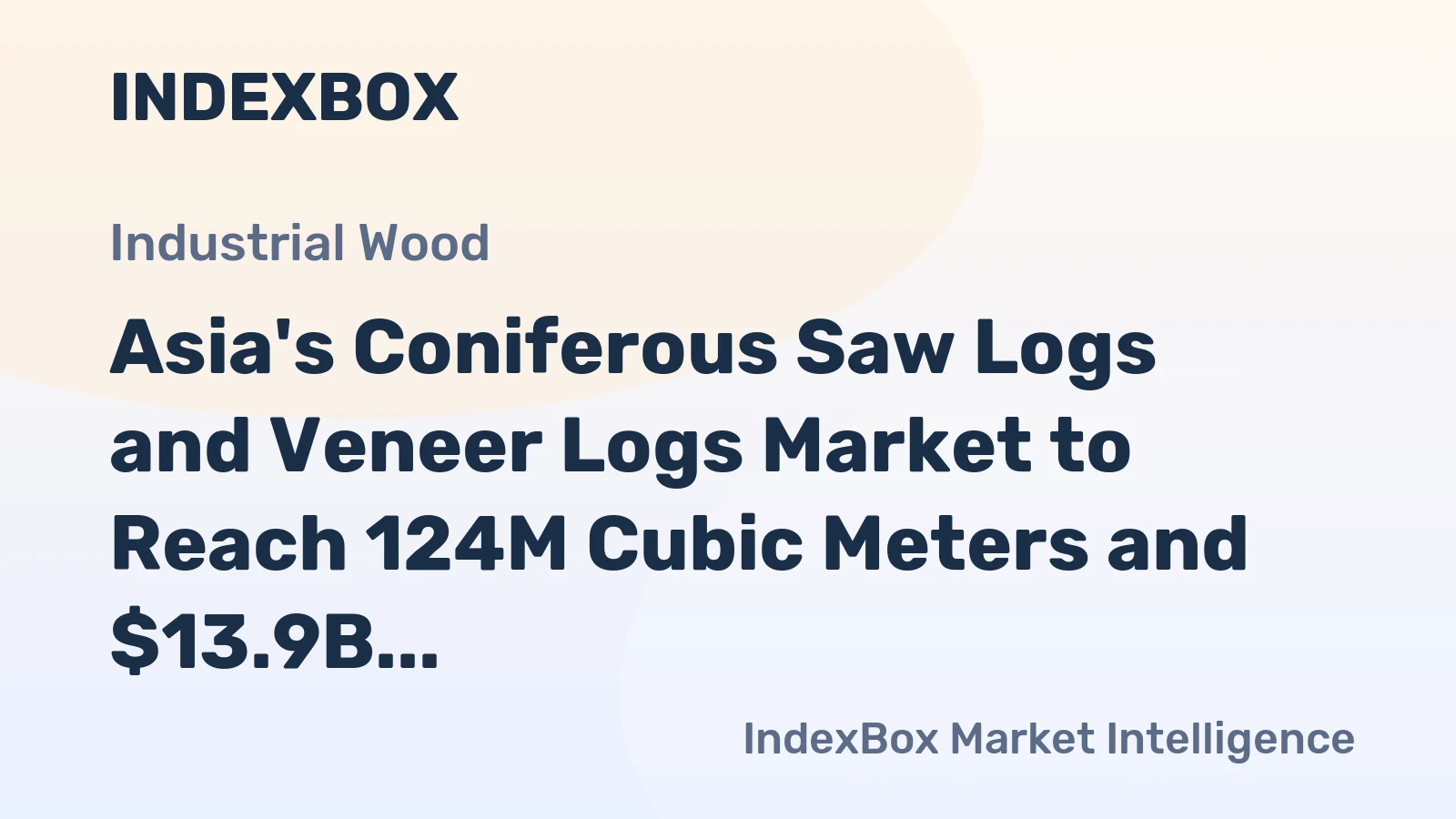 Asia's Coniferous Saw Logs and Veneer Logs Market to Reach 124M Cubic Meters and $13.9B by 2035