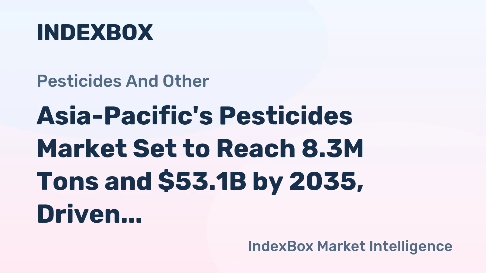 Asia-Pacific's Pesticides Market Set to Reach 8.3M Tons and $53.1B by 2035, Driven by Regional Demand