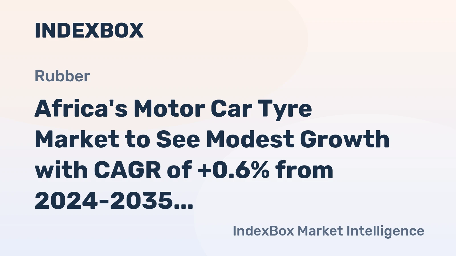 Africa's Motor Car Tyre Market to See Modest Growth with CAGR of +0.6% from 2024-2035