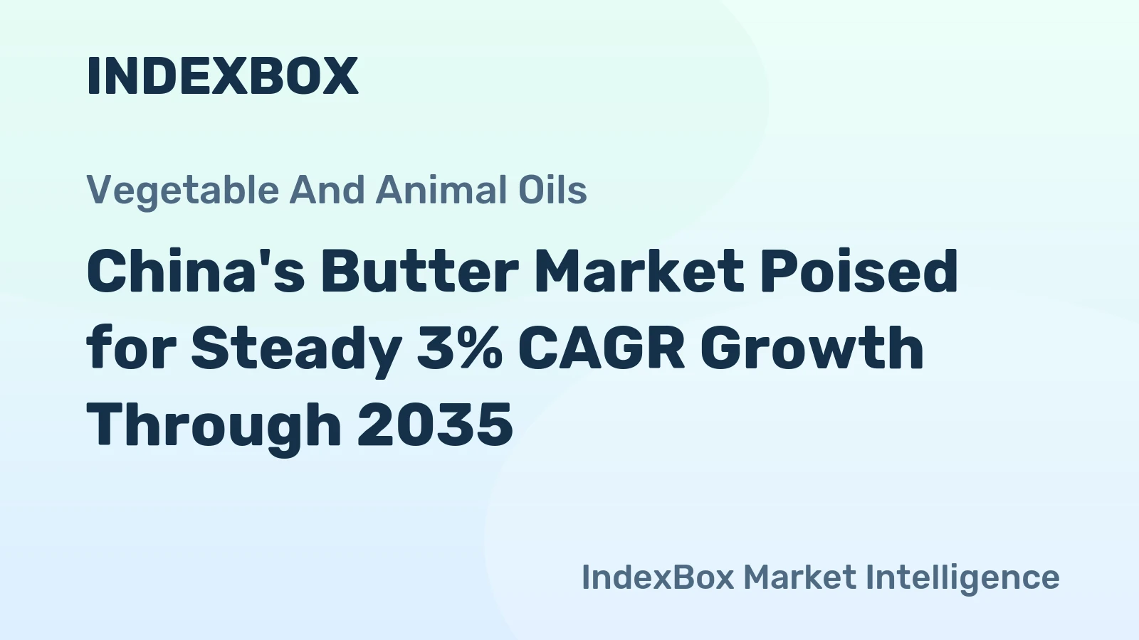 China's Butter Market Poised for Steady 3% CAGR Growth Through 2035