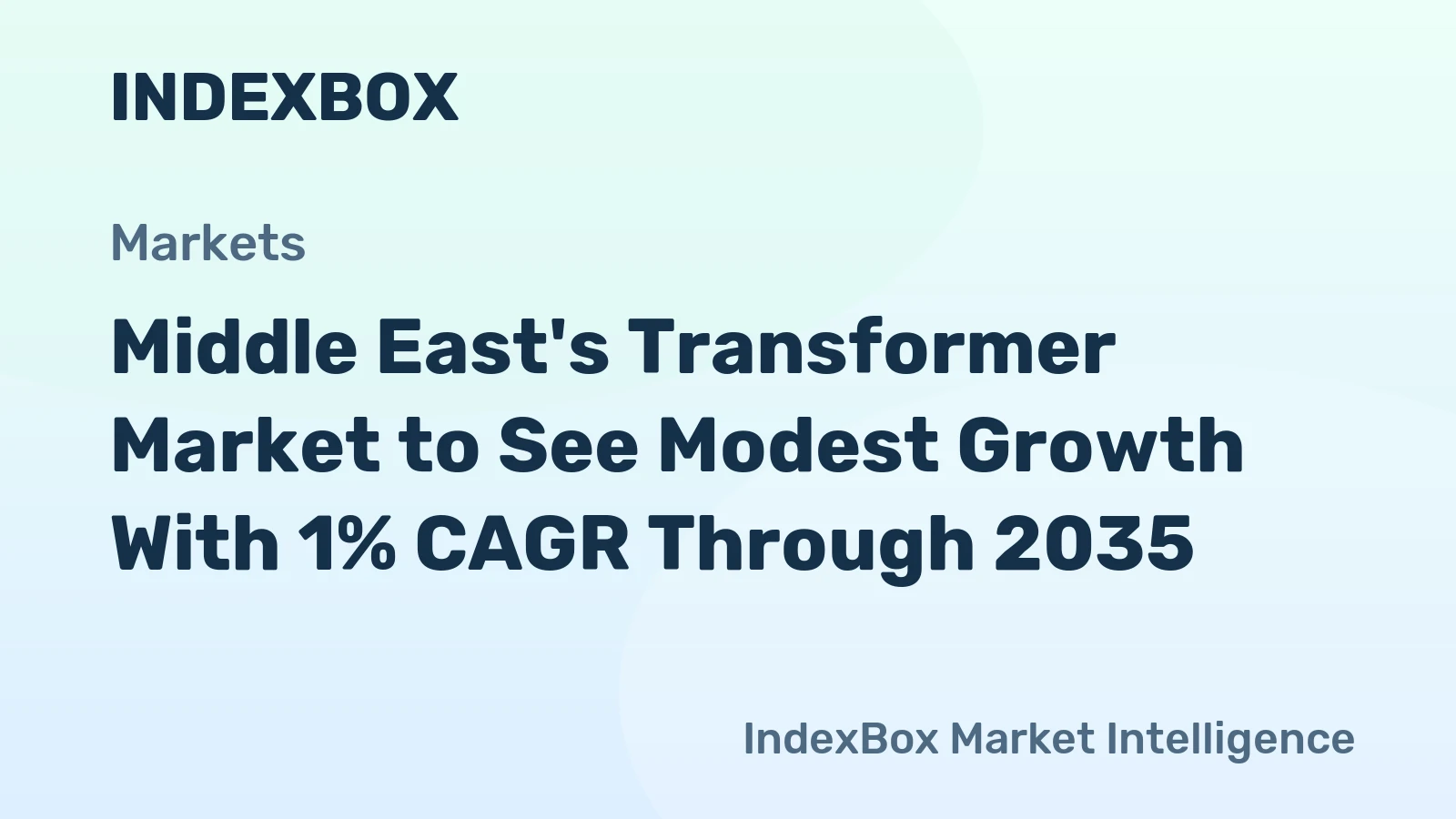 Middle East's Transformer Market to See Modest Growth With 1% CAGR Through 2035