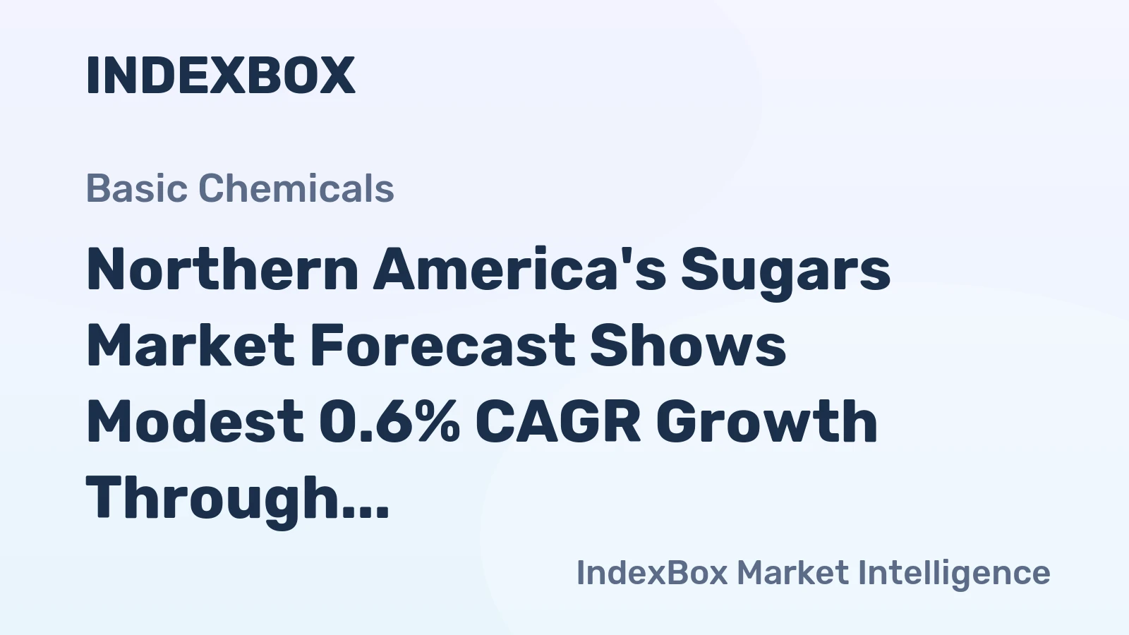 Northern America's Sugars Market Forecast Shows Modest 0.6% CAGR Growth Through 2035