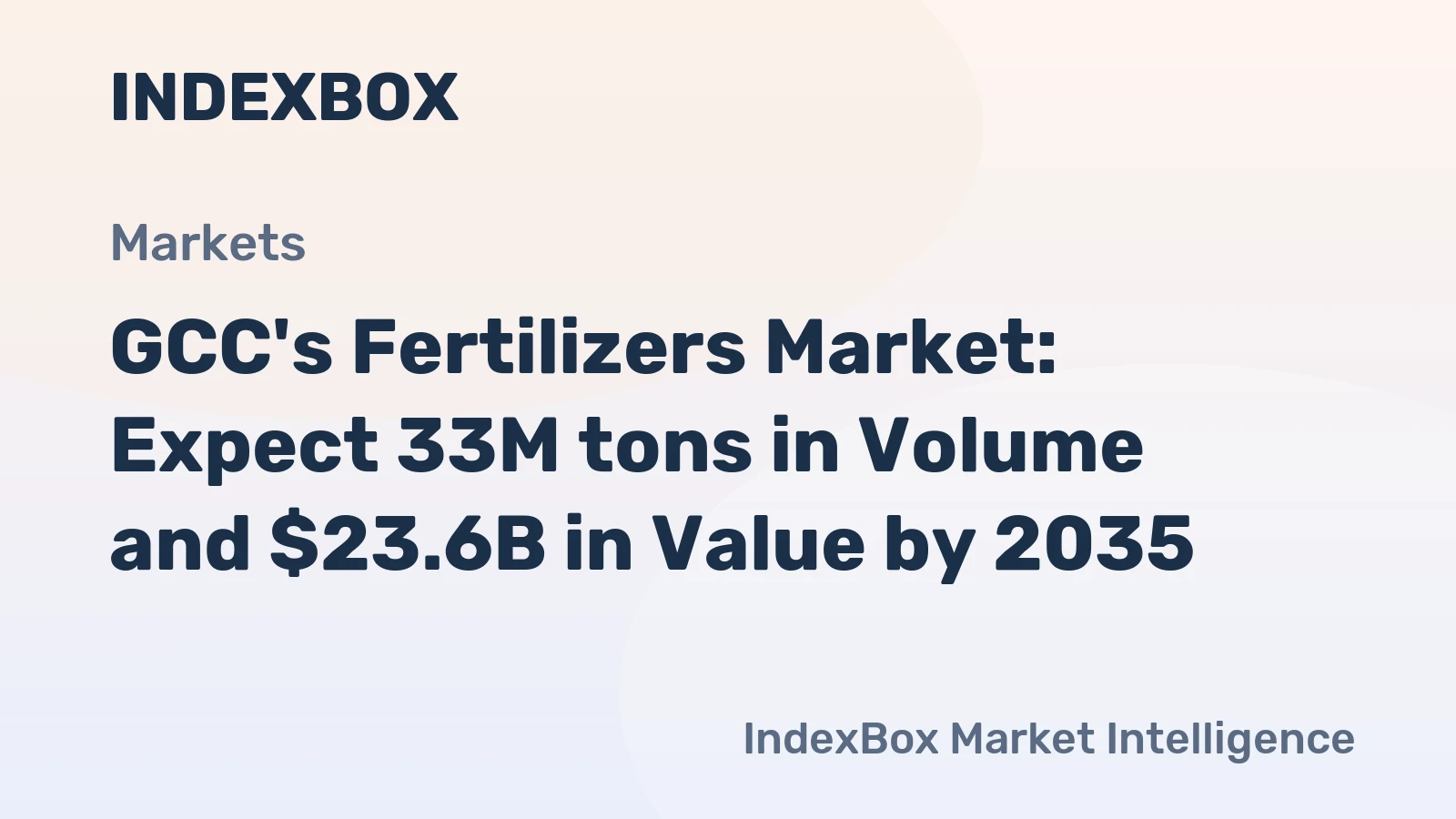 GCC's Fertilizers Market: Expect 33M tons in Volume and $23.6B in Value by 2035