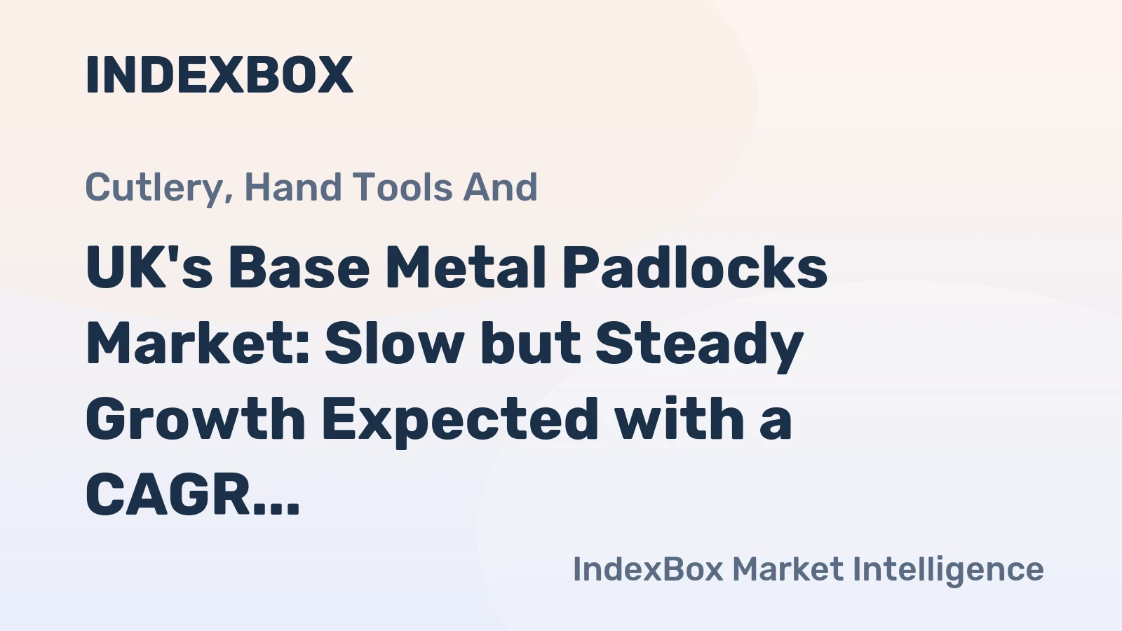 UK's Base Metal Padlocks Market: Slow but Steady Growth Expected with a CAGR of +0.7% from 2024 to 2035
