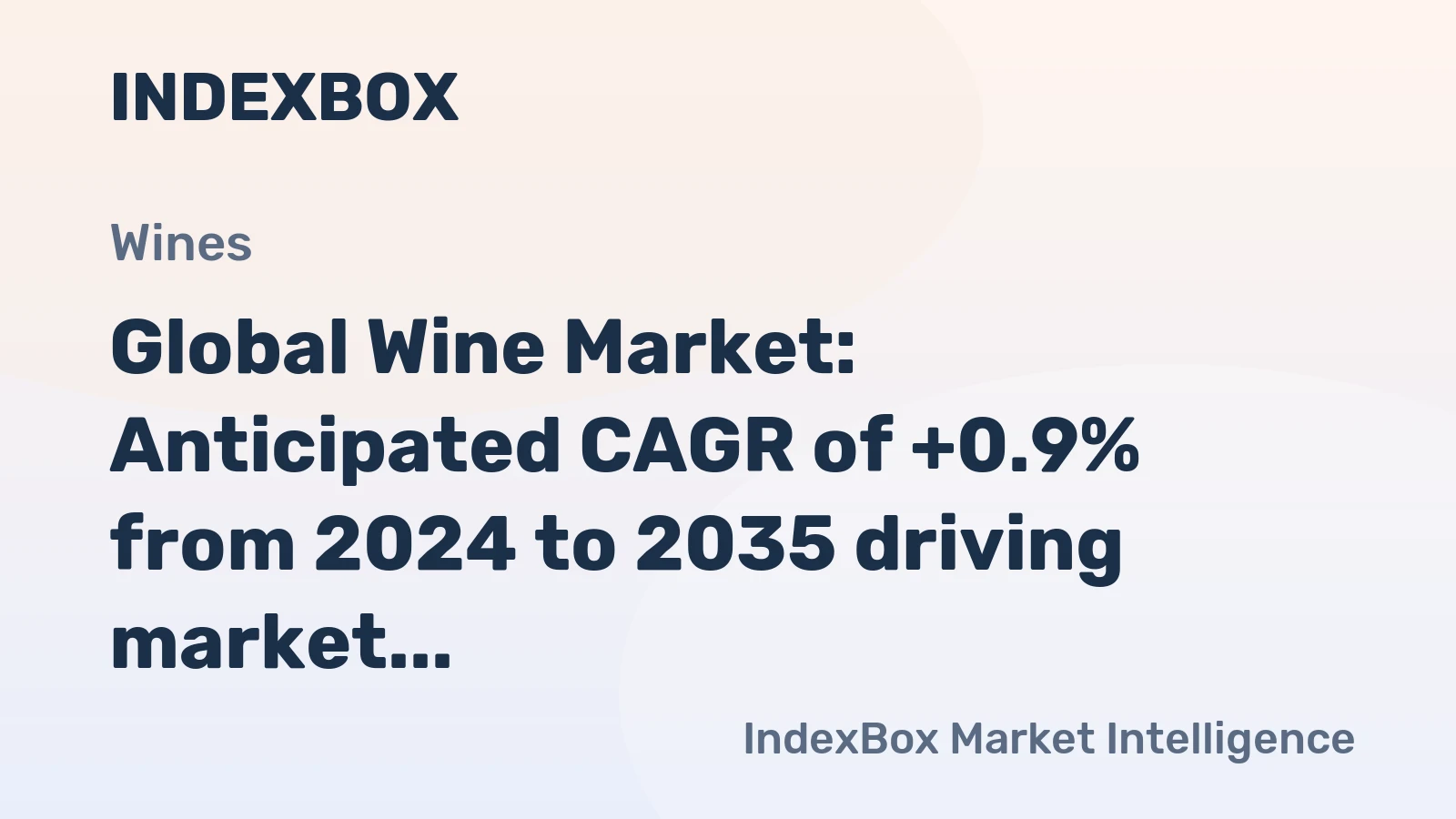 Global Wine Market: Anticipated CAGR of +0.9% from 2024 to 2035 driving market volume to 28B litres