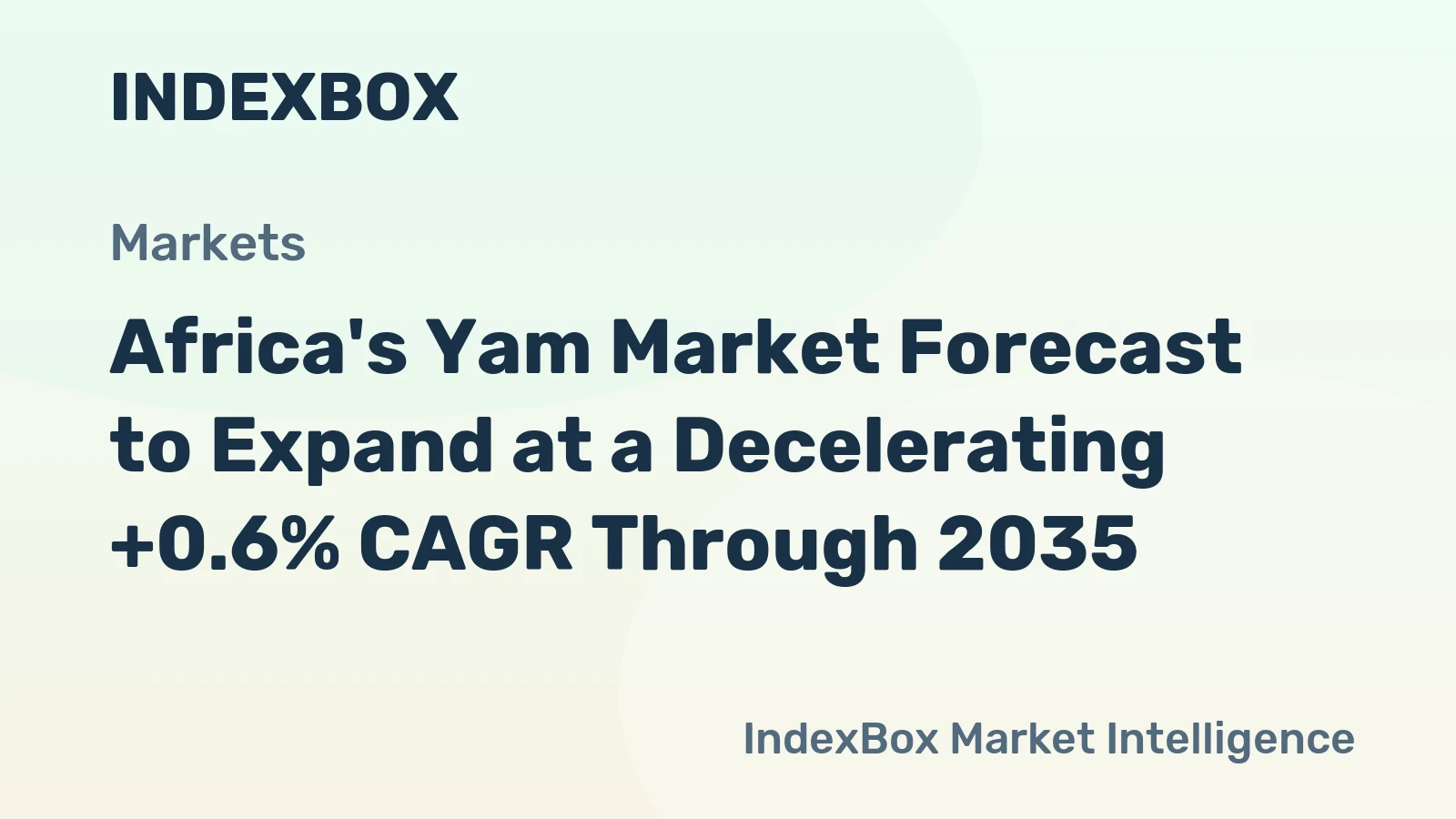 Africa's Yam Market Forecast to Expand at a Decelerating +0.6% CAGR Through 2035