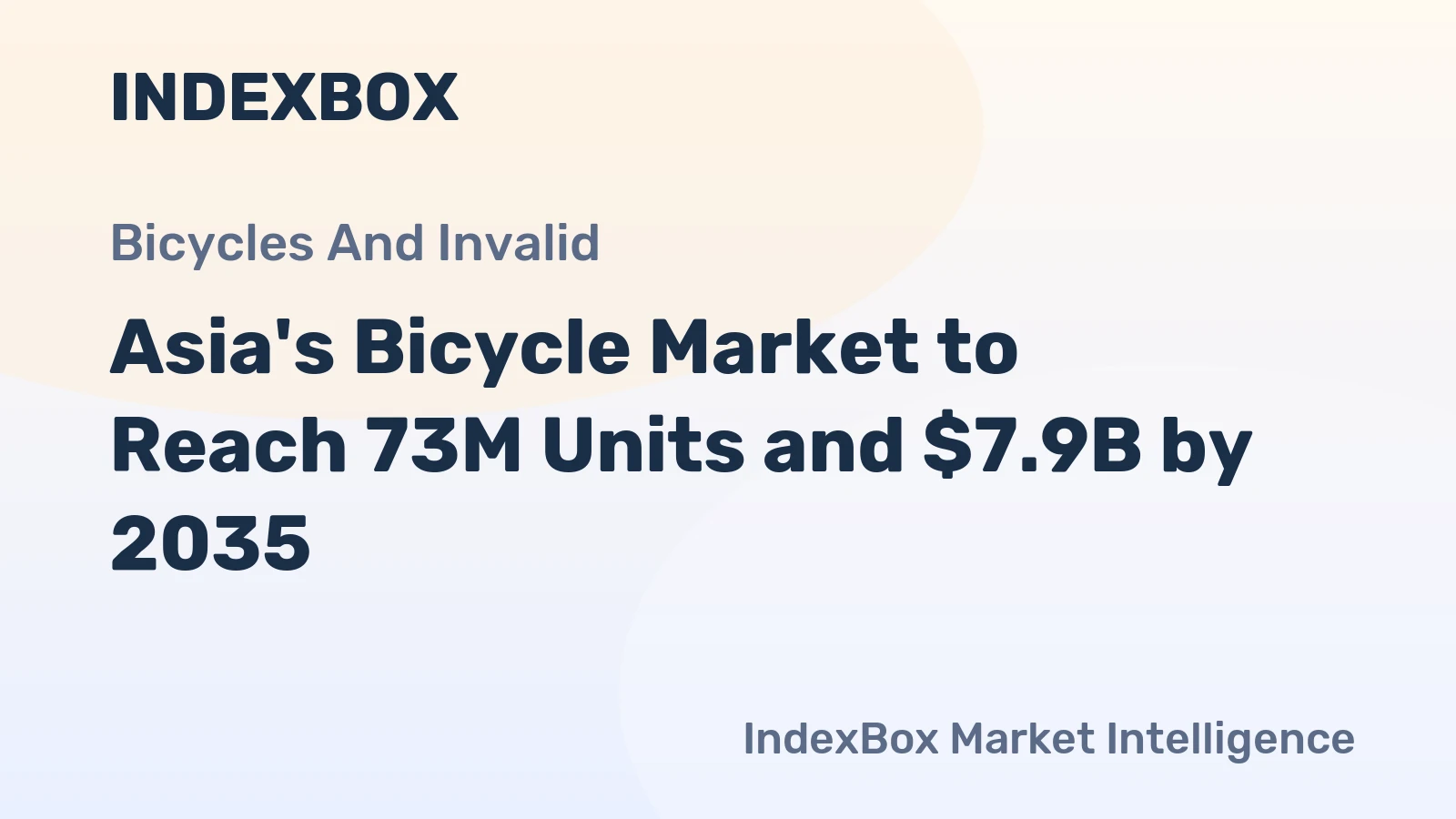 Asia's Bicycle Market to Reach 73M Units and $7.9B by 2035