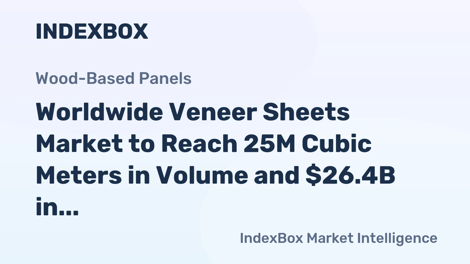 Worldwide Veneer Sheets Market to Reach 25M Cubic Meters in Volume and $26.4B in Value by 2035