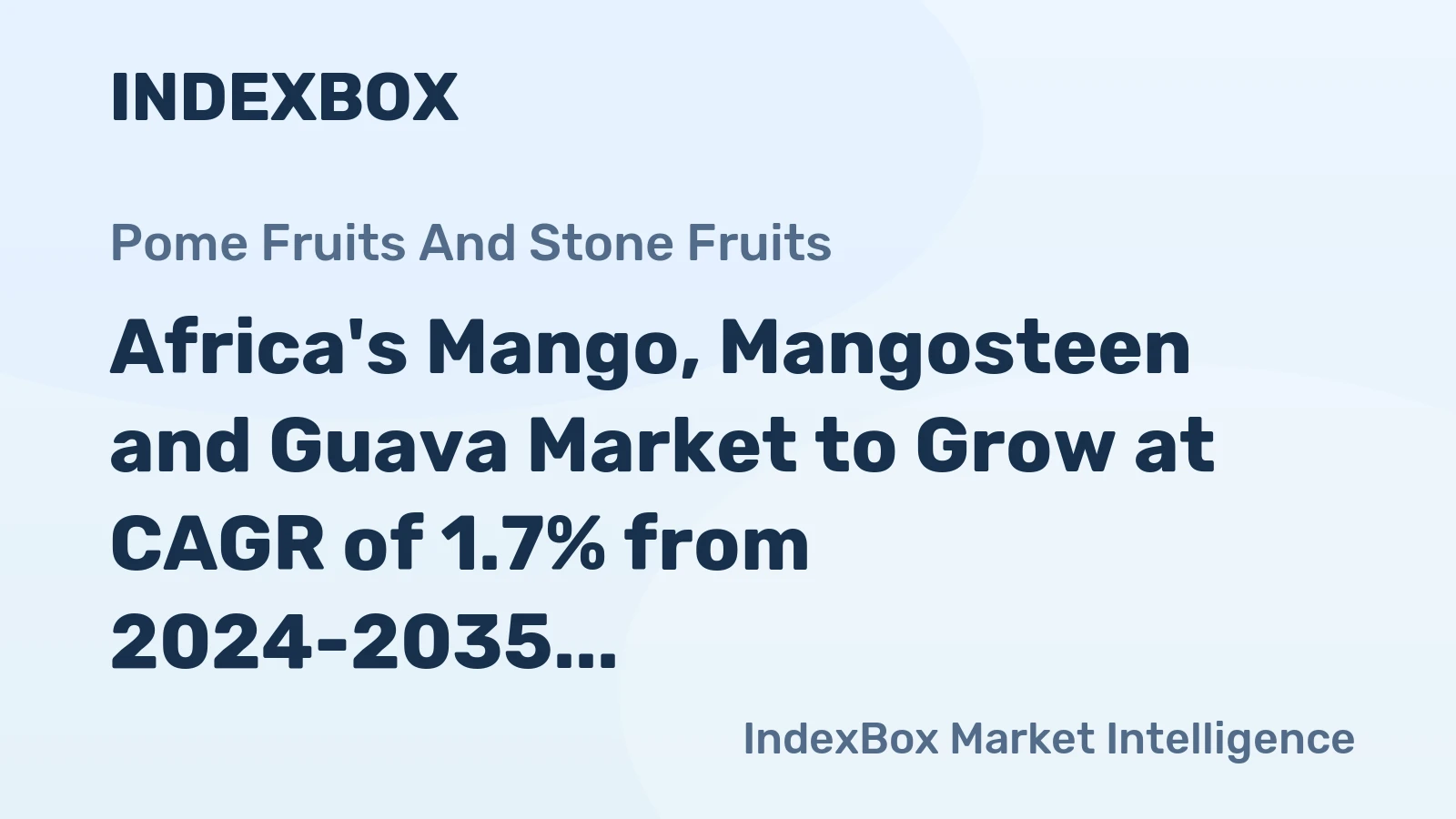 Africa's Mango, Mangosteen and Guava Market to Grow at CAGR of 1.7% from 2024-2035, Reaching $21.5B in Value