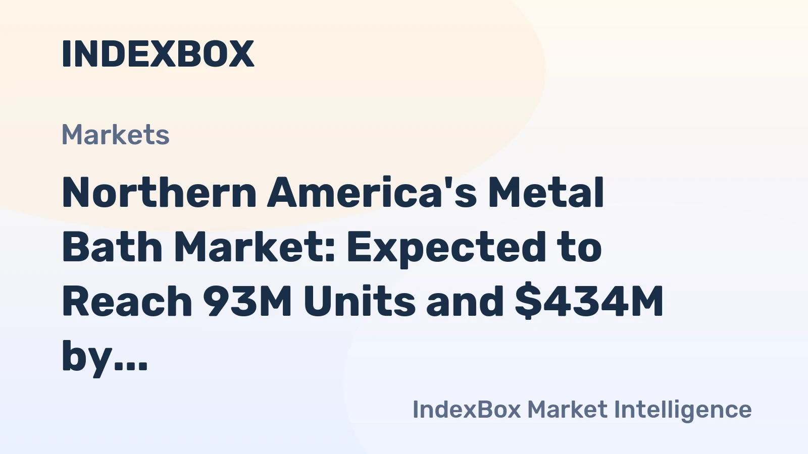Northern America's Metal Bath Market: Expected to Reach 93M Units and $434M by 2035