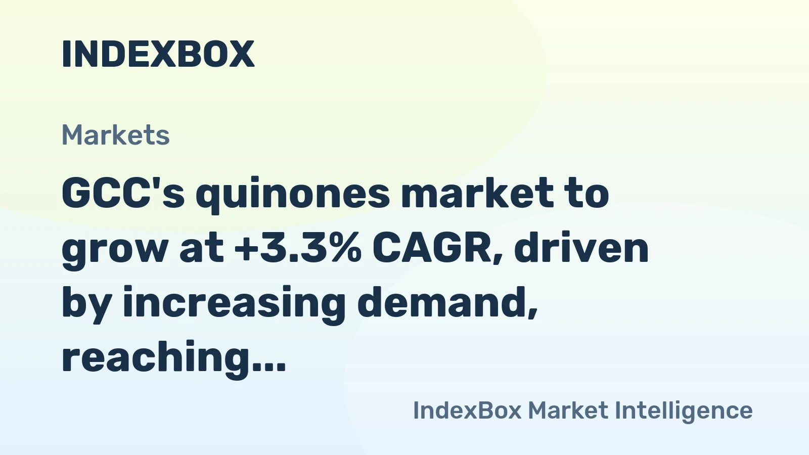GCC's quinones market to grow at +3.3% CAGR, driven by increasing demand, reaching $28M by 2035.